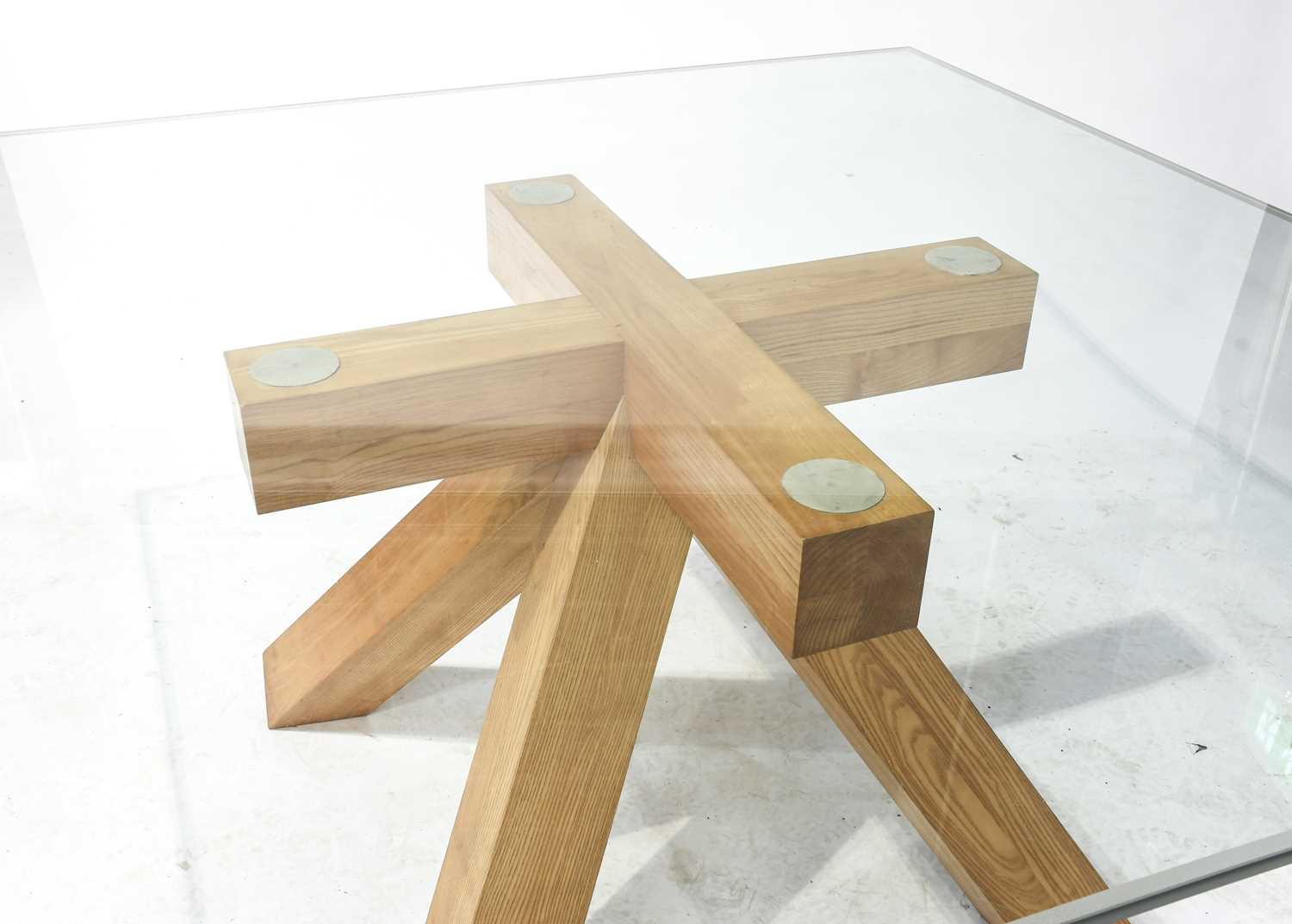 Lot 298 - A Cassina La Corte Glass Top Dining Table,