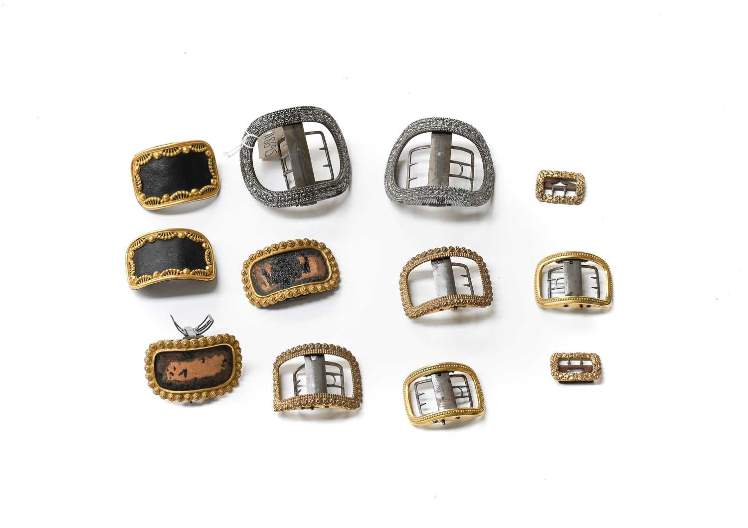 Lot 2221 - Six Pairs of 19th Century Shoe Buckles,
