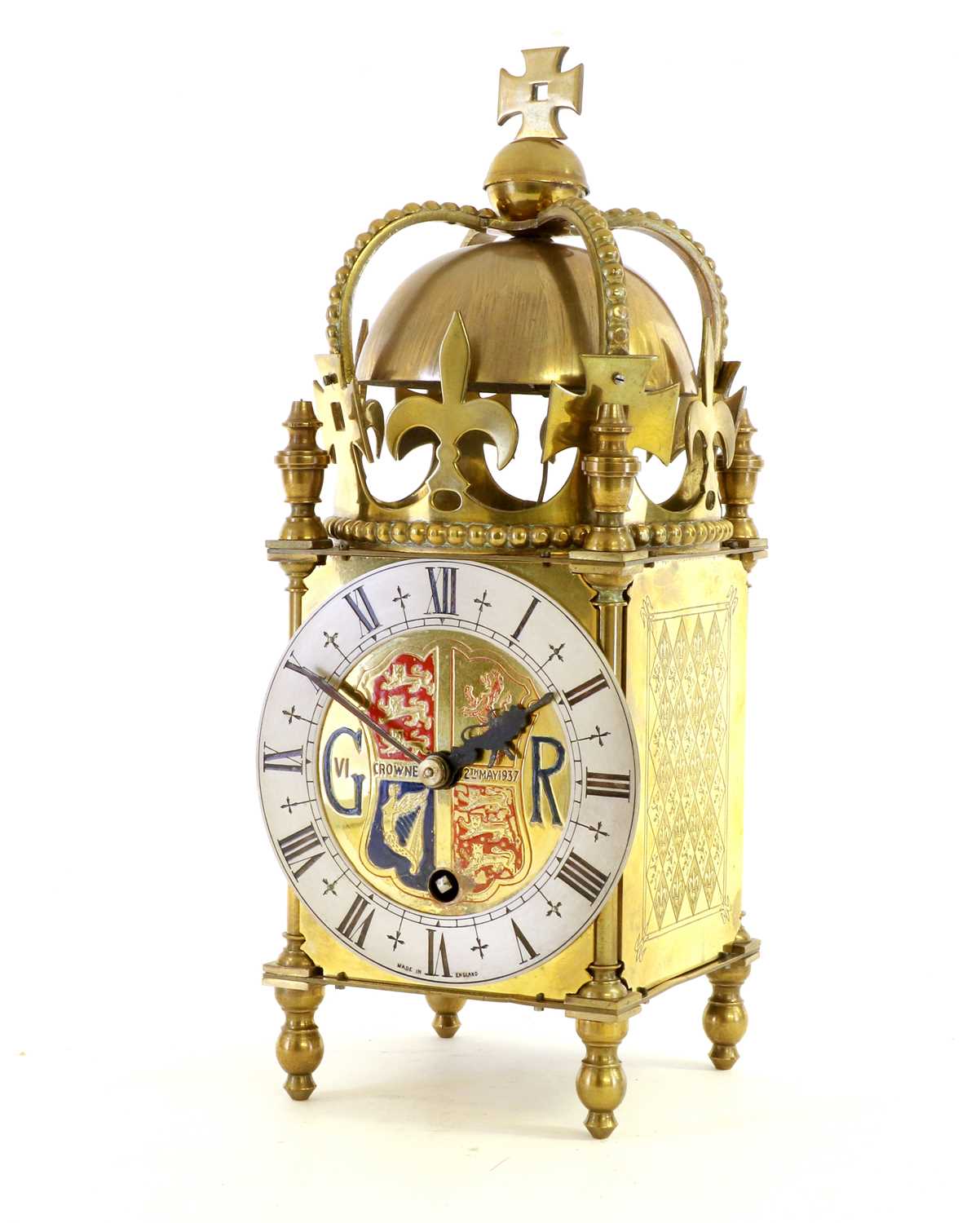 Lot 585 - A Rare Royal Coronation Brass Lantern Form