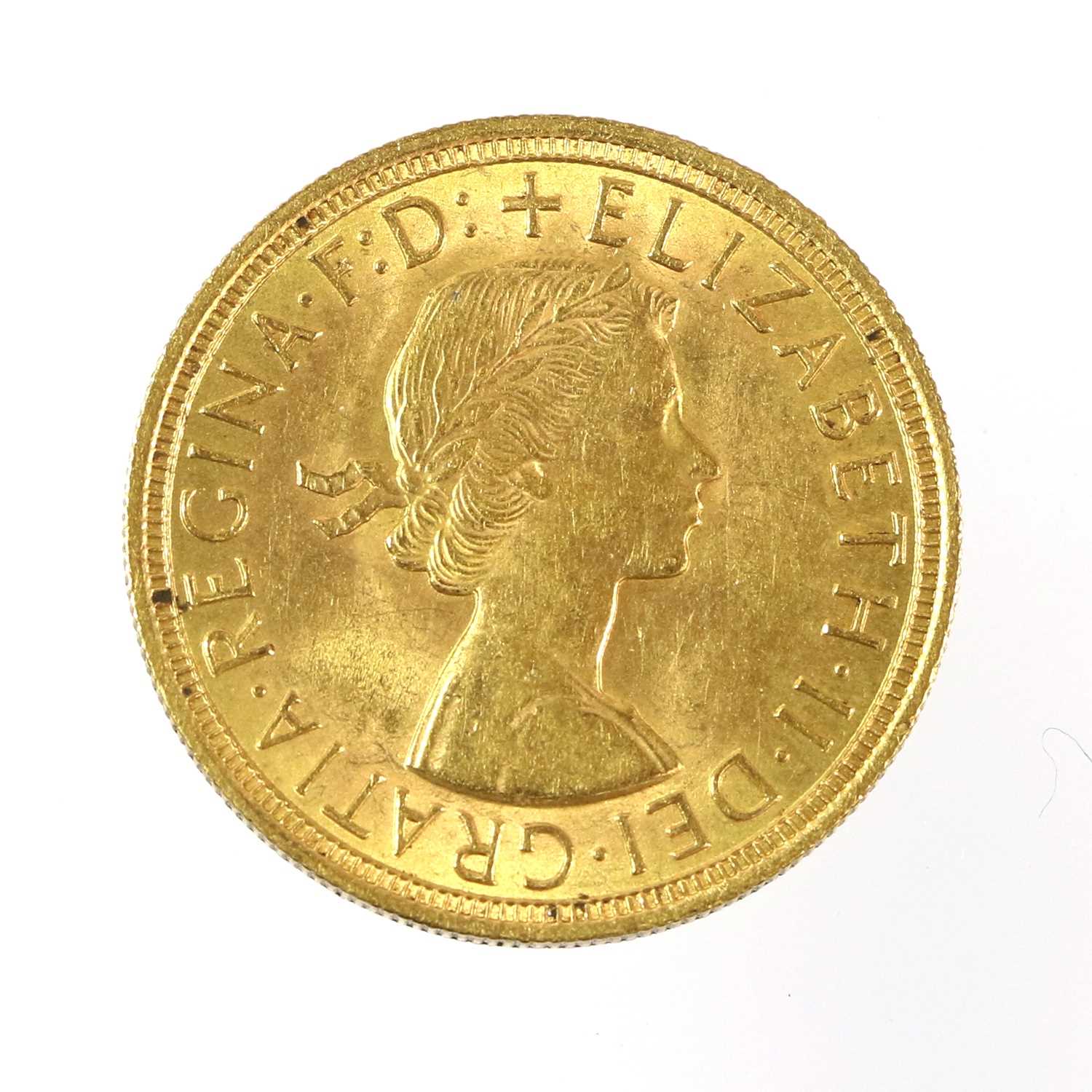 Lot 305 - Elizabeth II, Sovereign 1957, obv. young