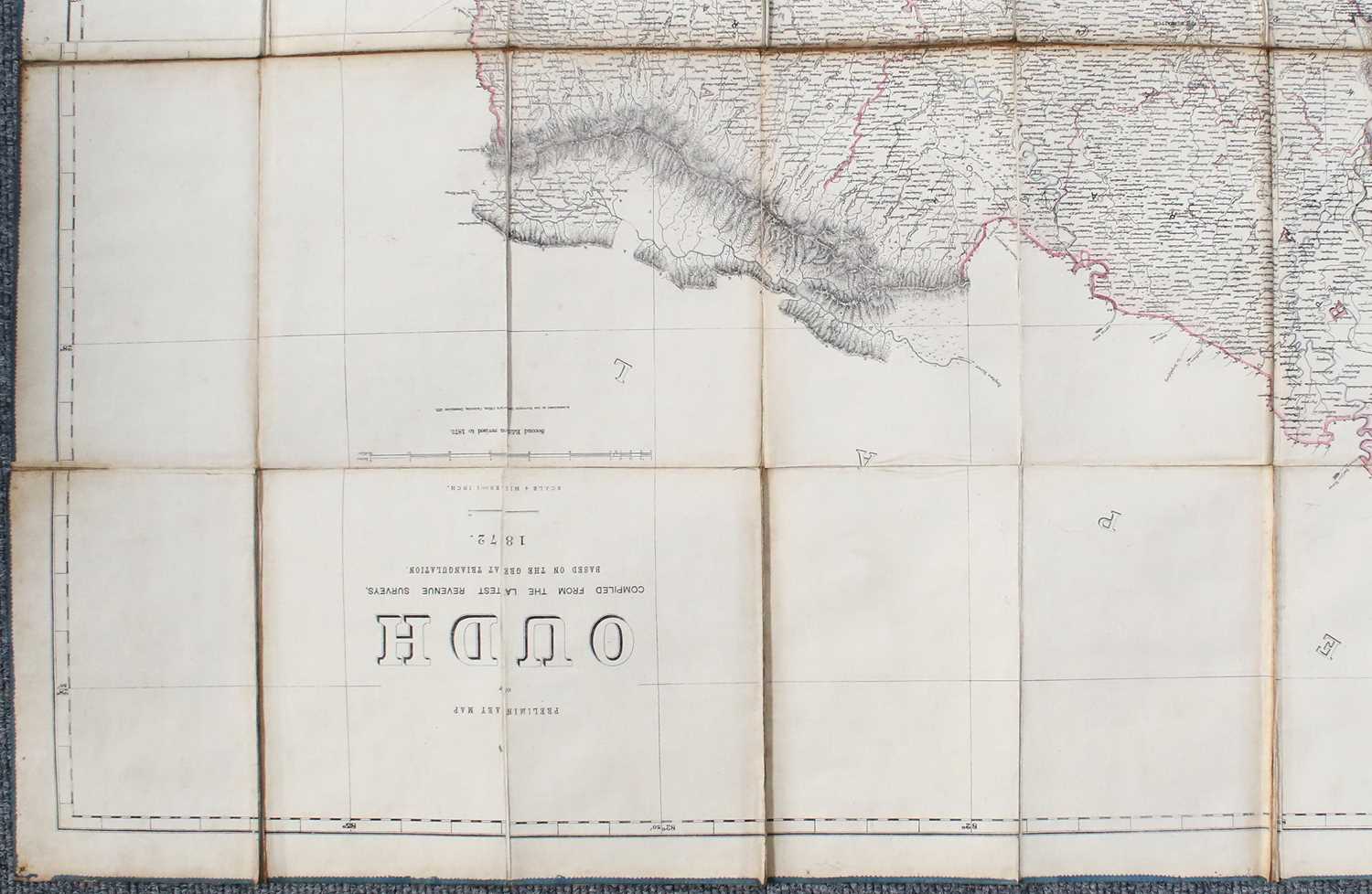 Lot 56 - India Preliminary Map of Oudh, Compiled from