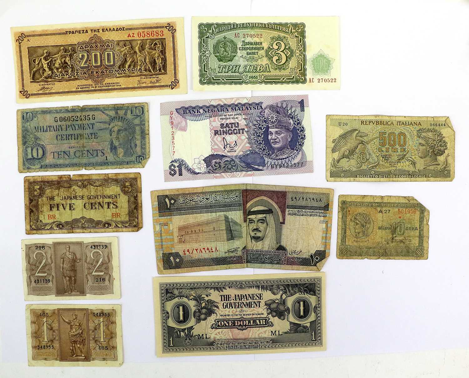 Lot 568 - Mixed British & Foreign Banknotes, examples