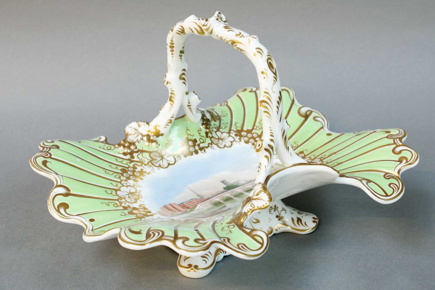 Lot 284 - A Grainger & Co. Worcester Porcelain Basket,