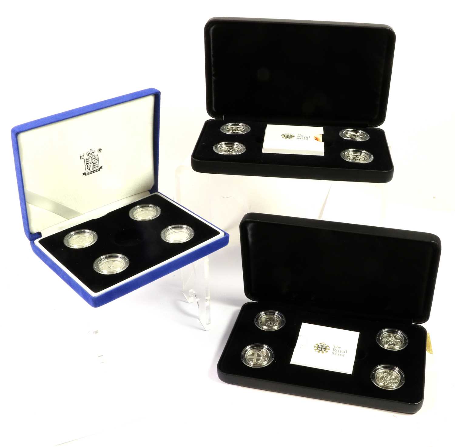 Lot 478 - 3 x UK Silver Proof £1 4-Coin Sets,