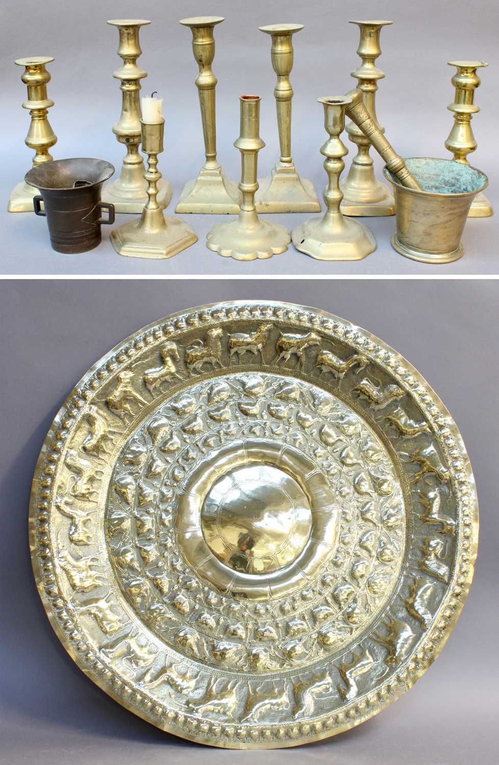 Lot 56 - An Early 19th Century Brass Islamic Charger,