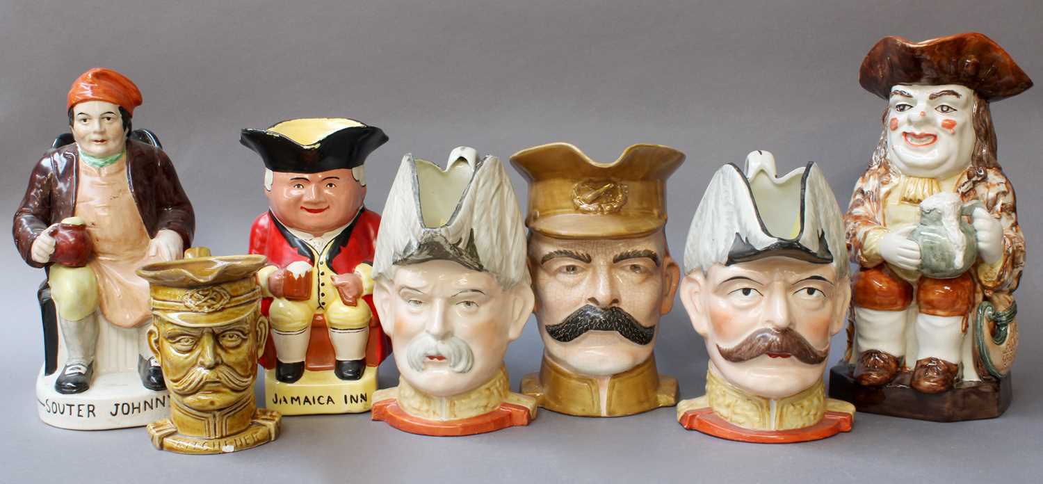 Lot 20 - A Tray of Assorted Pottery Character Jugs,