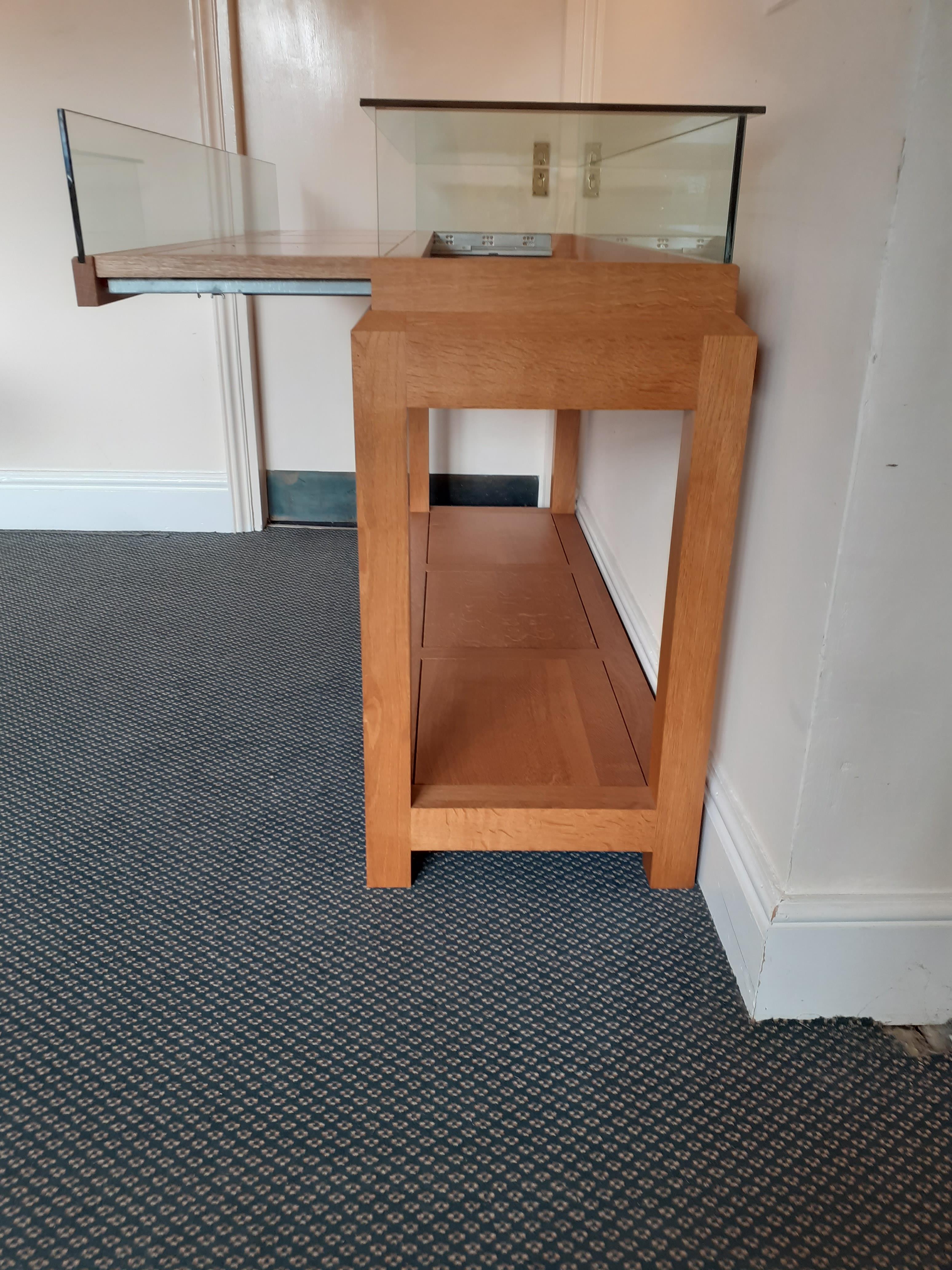Lot 305 - A Modern Bespoke Oak Display Cabinet, made