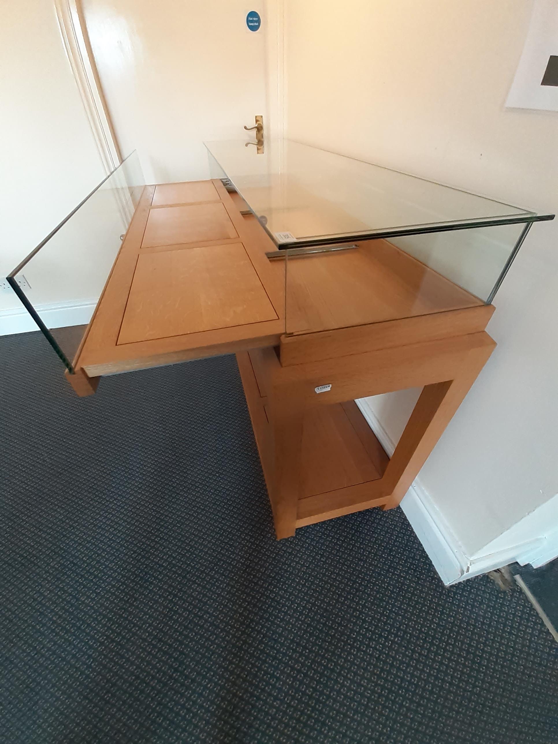 Lot 305 - A Modern Bespoke Oak Display Cabinet, made