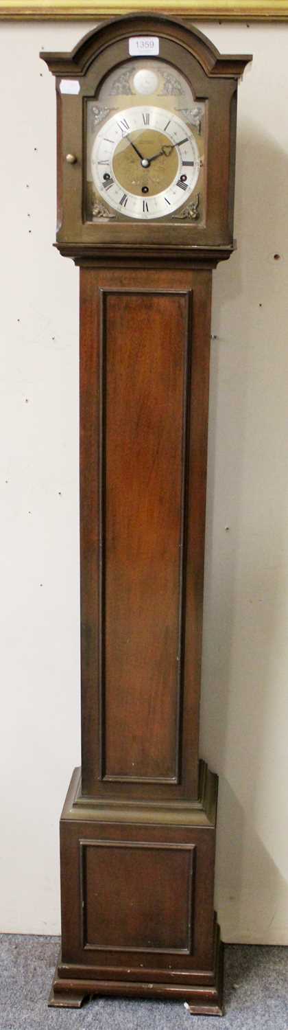 Lot 1359 - A Small Mahogany Cased Modern Longcase