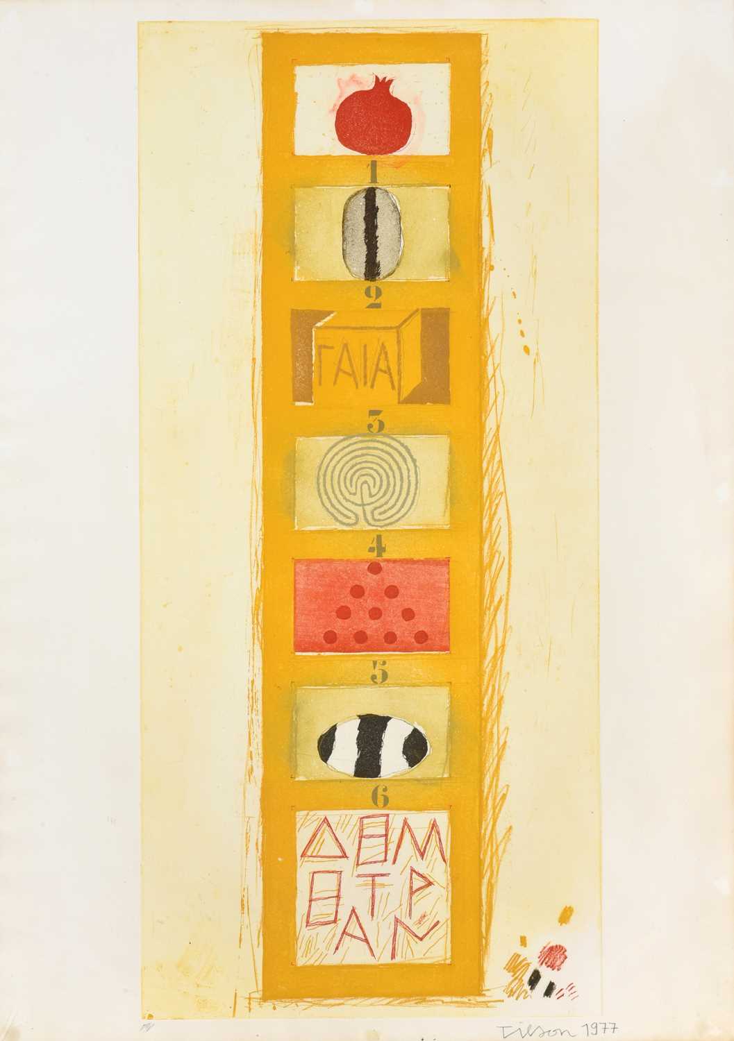 Lot 107 - Joe Tilson RA (b.1928) "Demeter's Ladder"