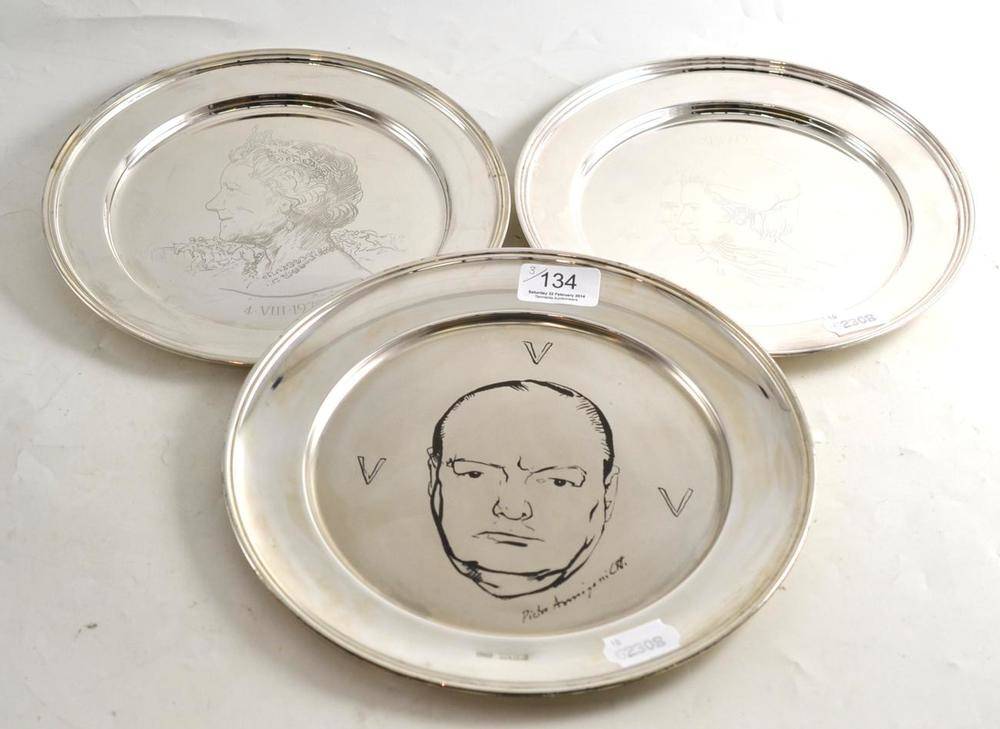 Lot 134 - A silver limited edition 'Churchill