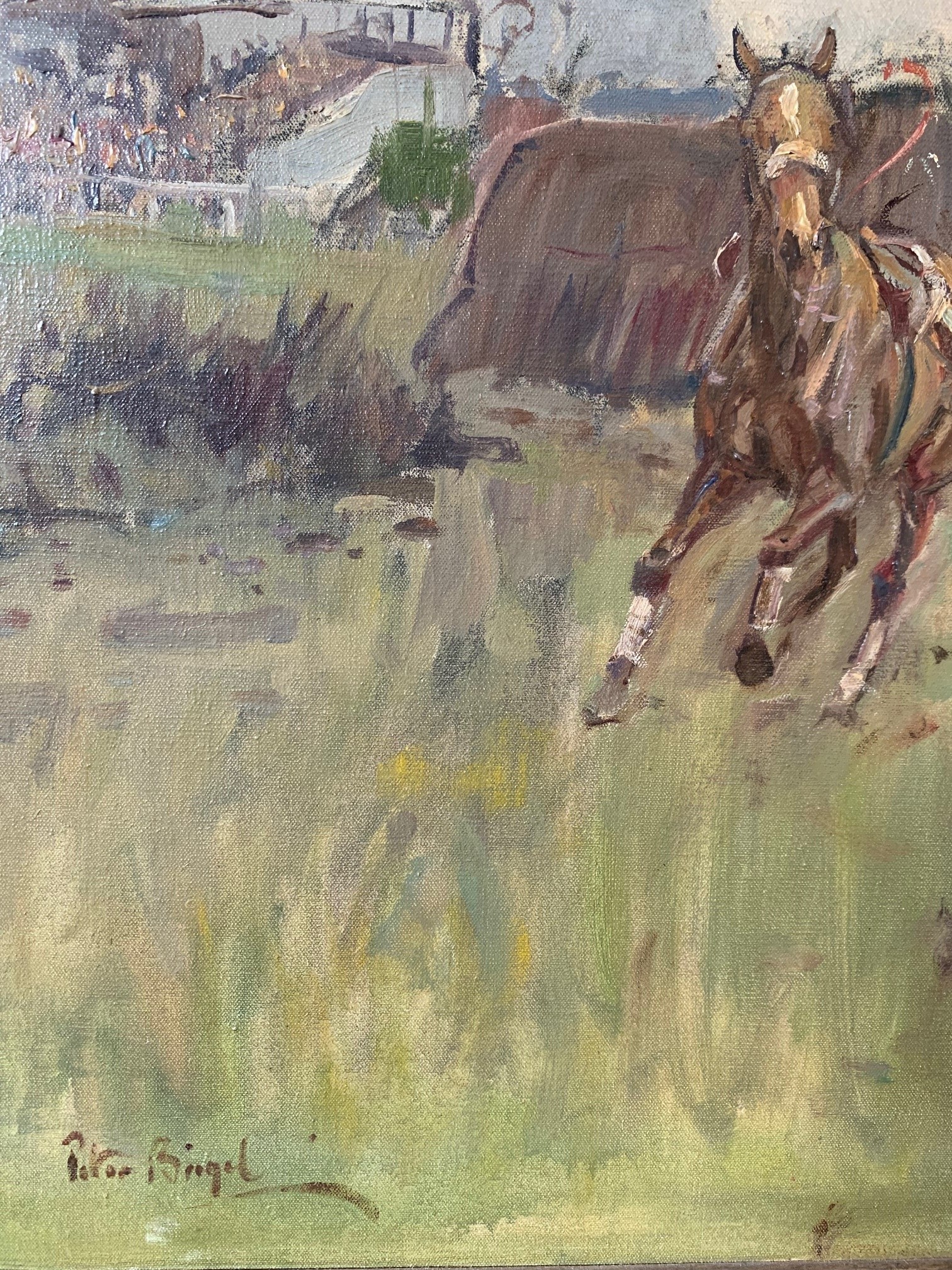 Lot 1061 - Peter Biegel (1913-1988) Racing Scene,