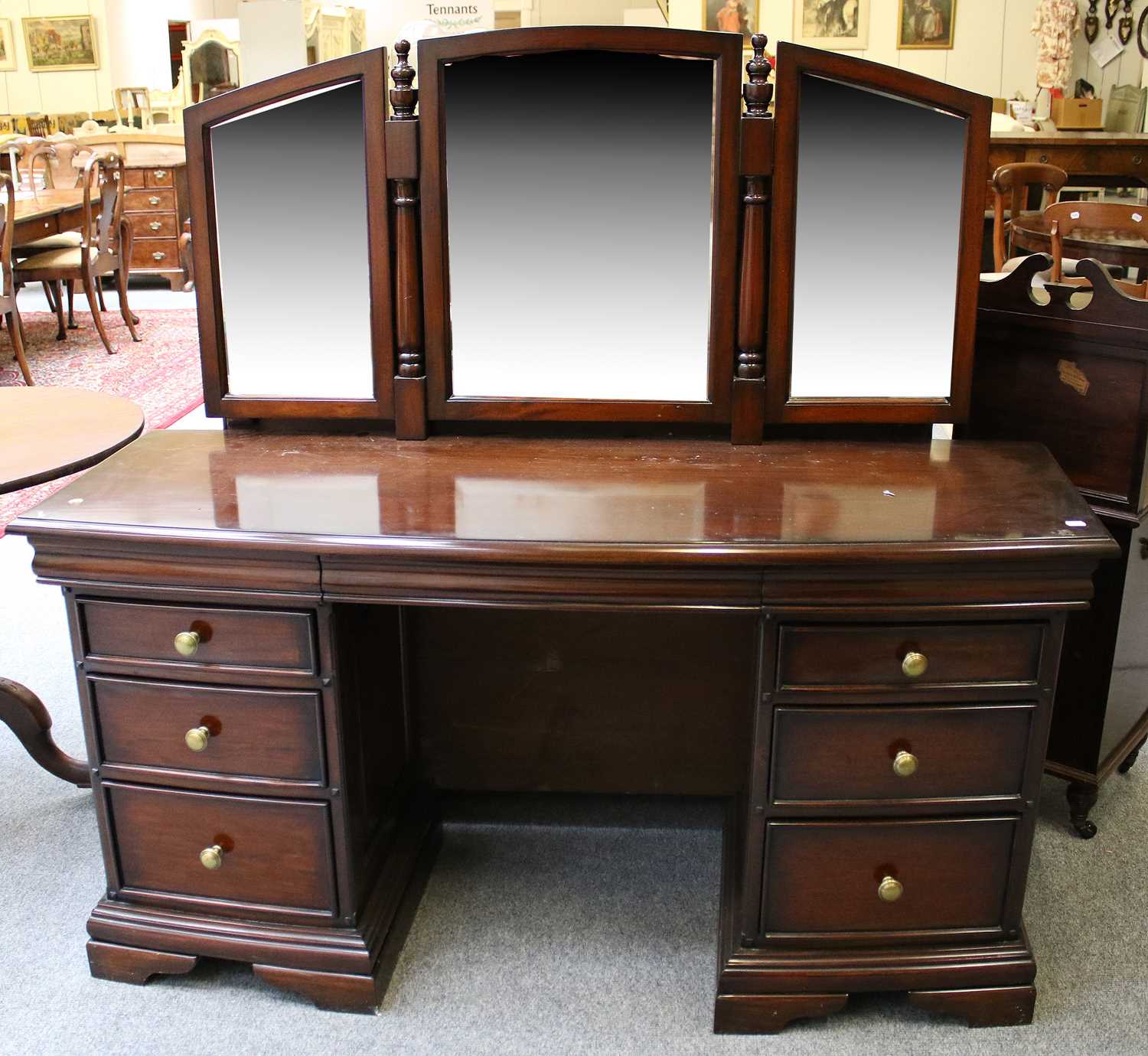 Lot 1276 - A Modern Mahogany Dressing Table, with