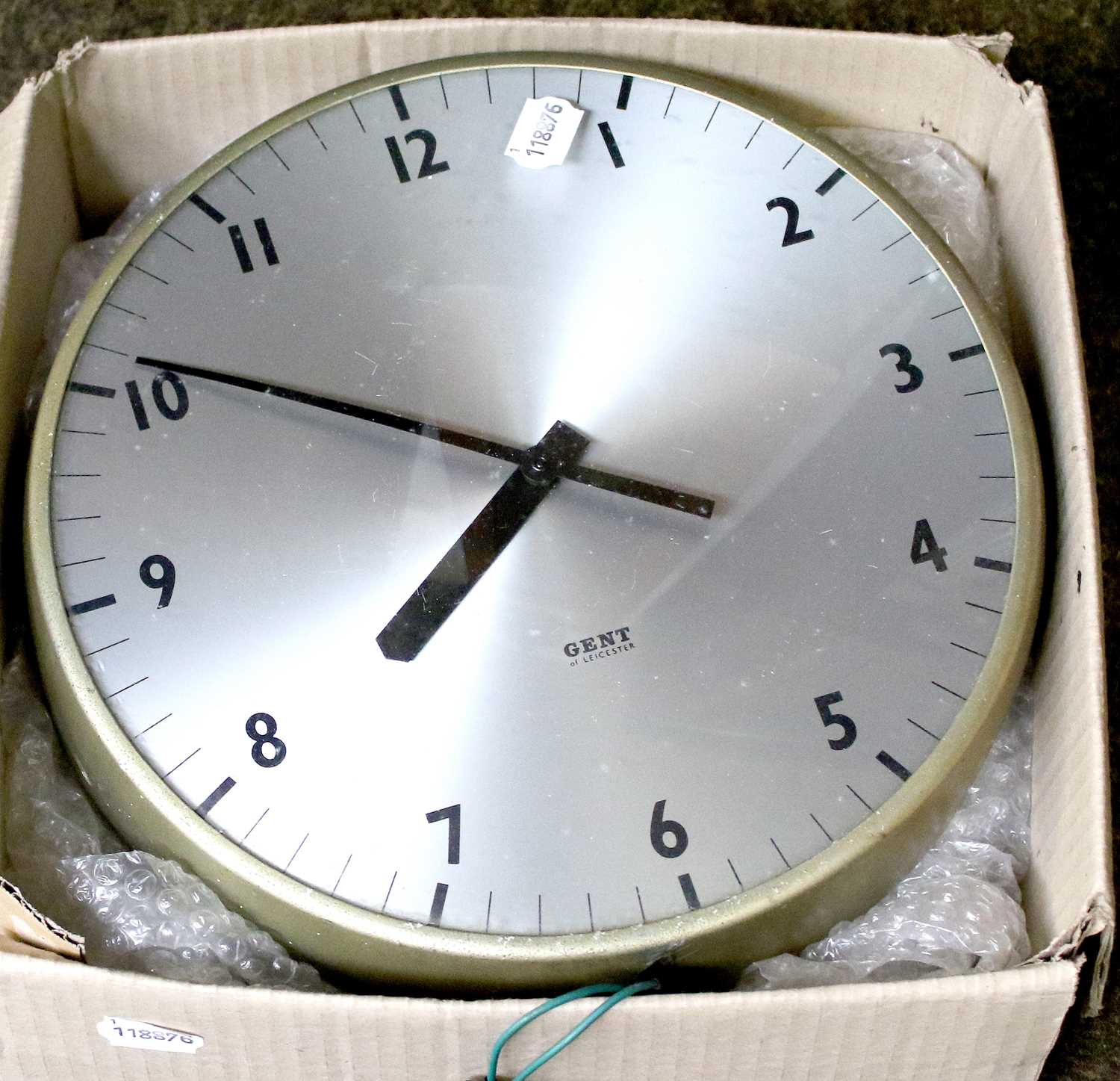 Lot 1102 - A Gents Master Clock and Two Slave Clocks