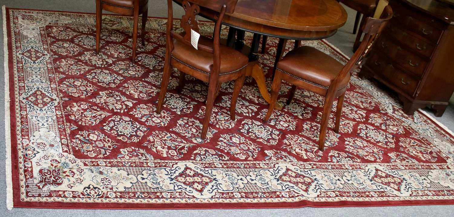 Lot 1232 - Two Large Modern Nain Style Carpets, 408cm