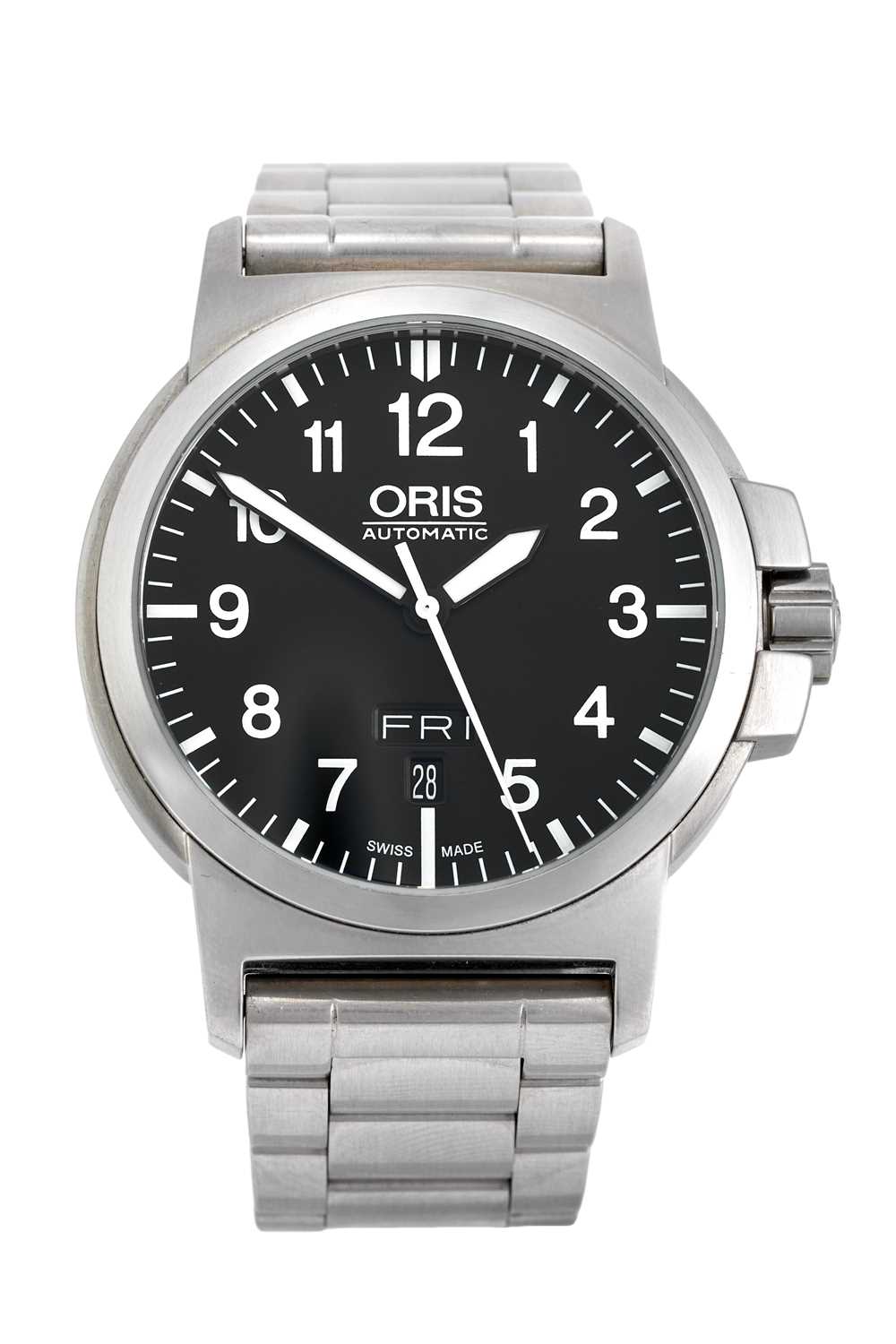 Lot 2395 - Oris: A Stainless Steel Automatic Day/Date