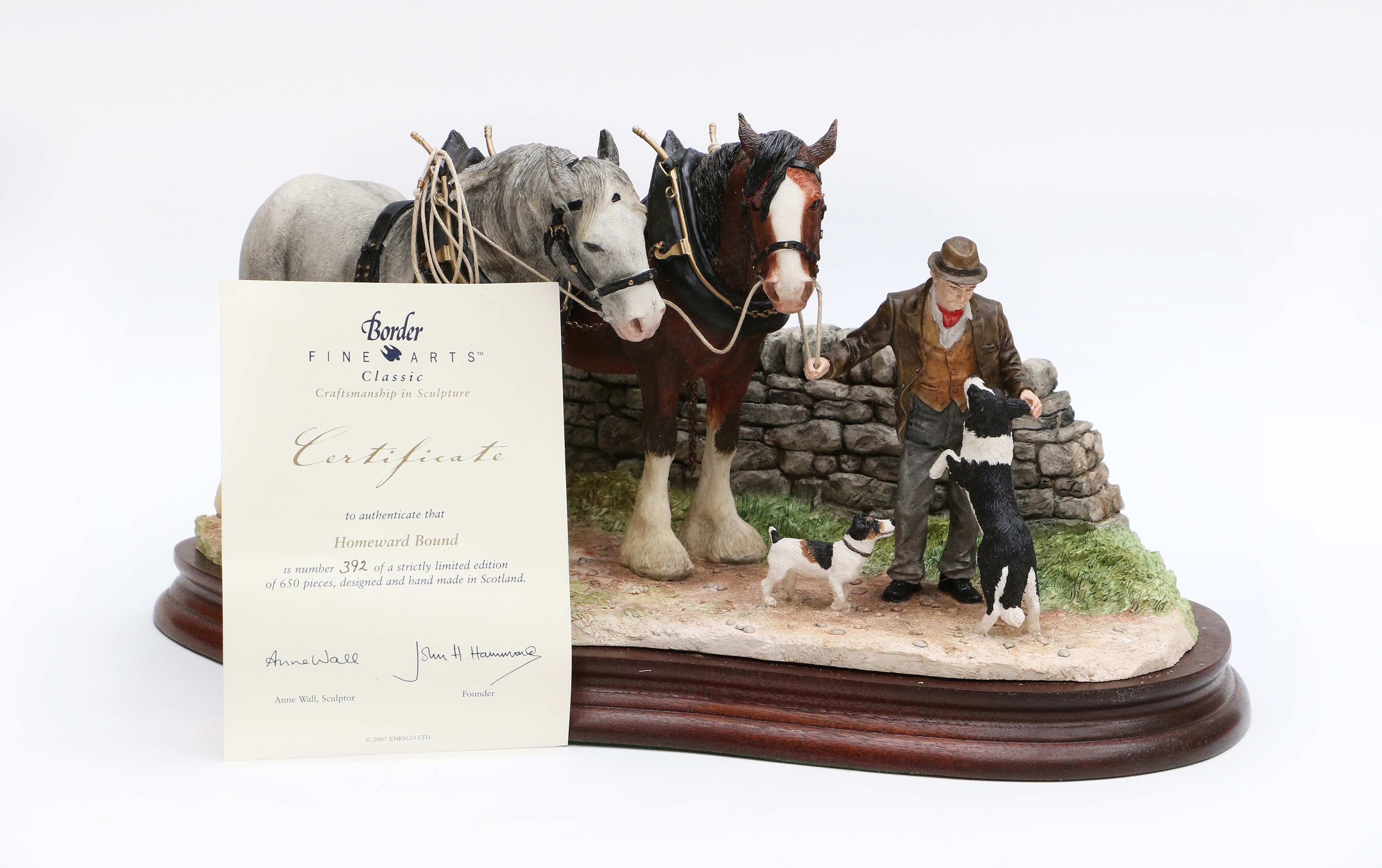 Lot 34 - Border Fine Arts 'Homeward Bound' (Clydesdale