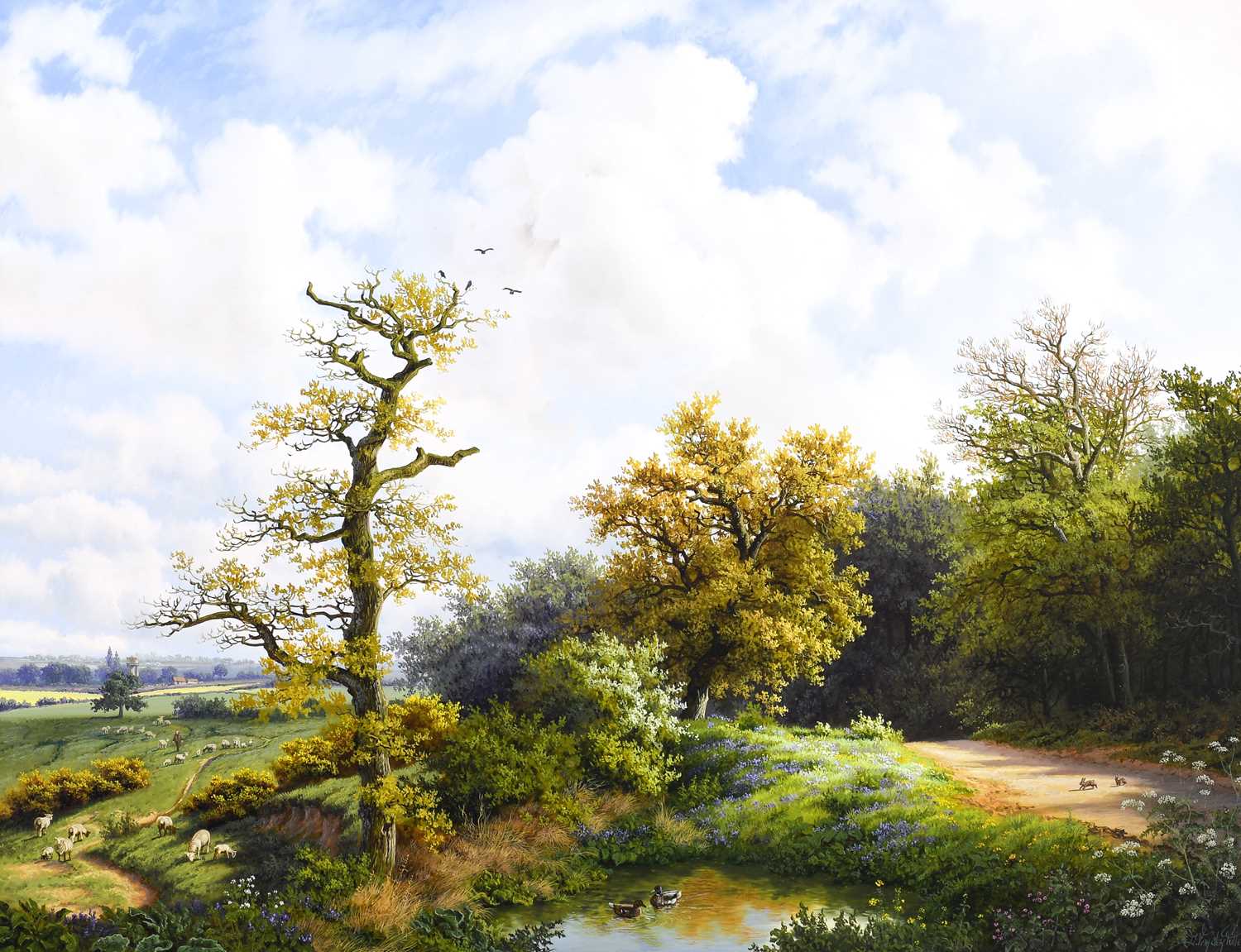 Lot 275 - Daniel Van Der Putten (b.1949) "Bluebells on