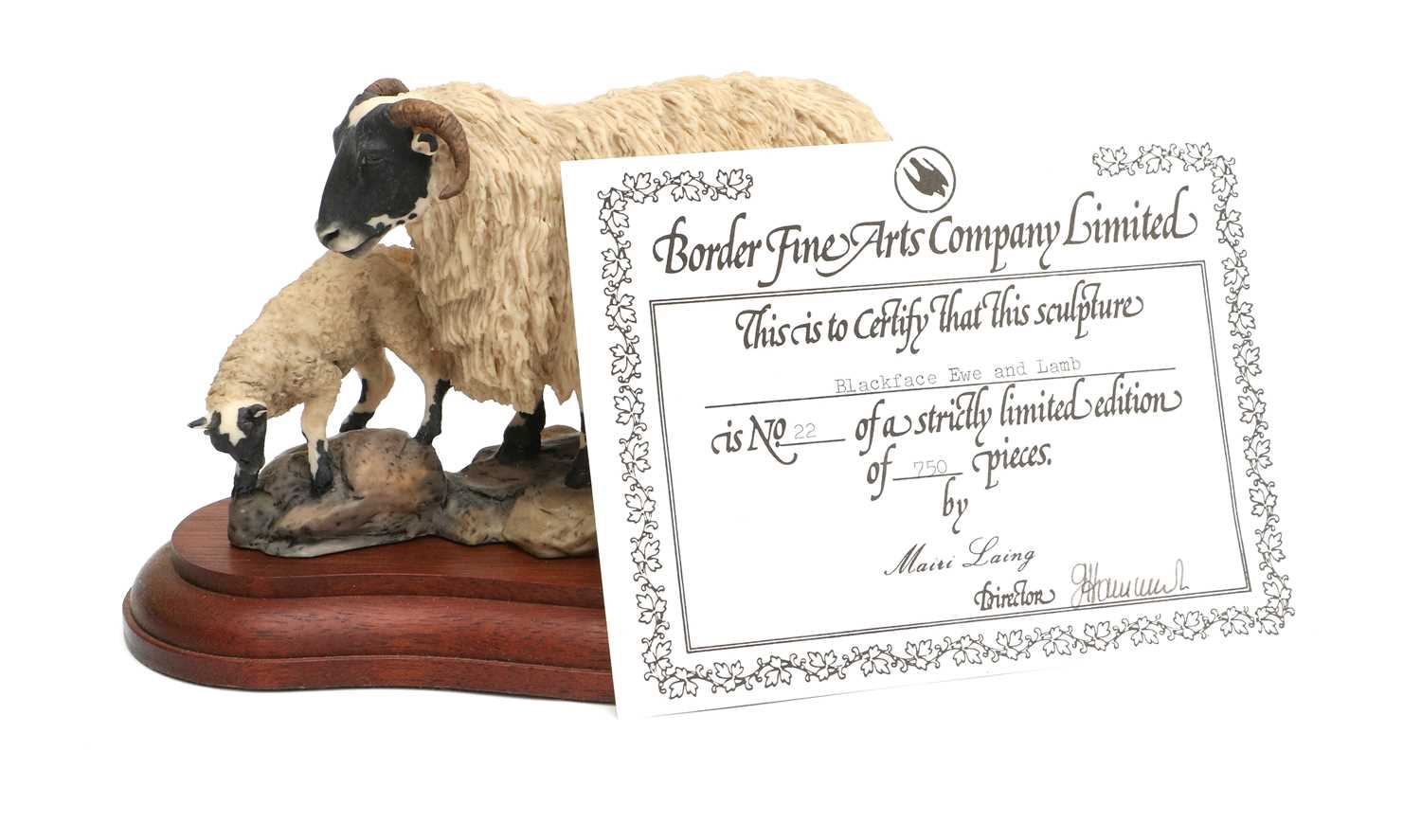 Lot 63 - Border Fine Arts 'Blackfaced Ewe and Lambs'
