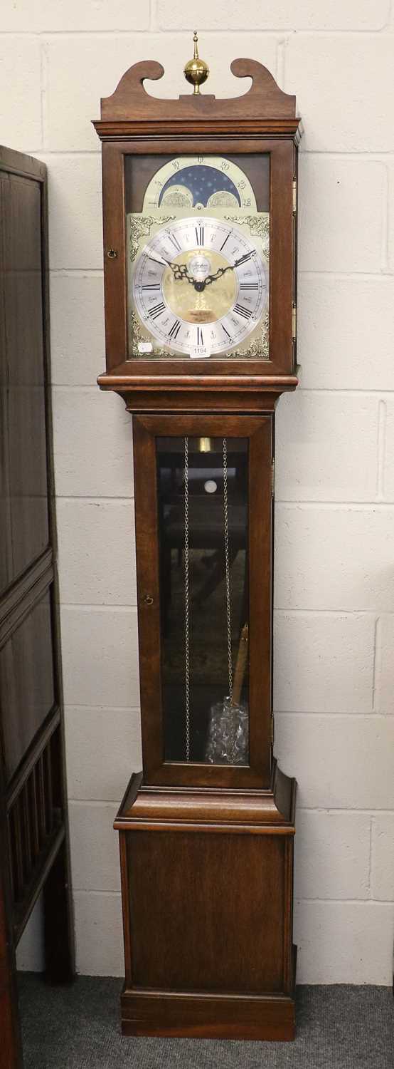 Lot 1194 - A Modern Mahogany Longcase Clock, retailed
