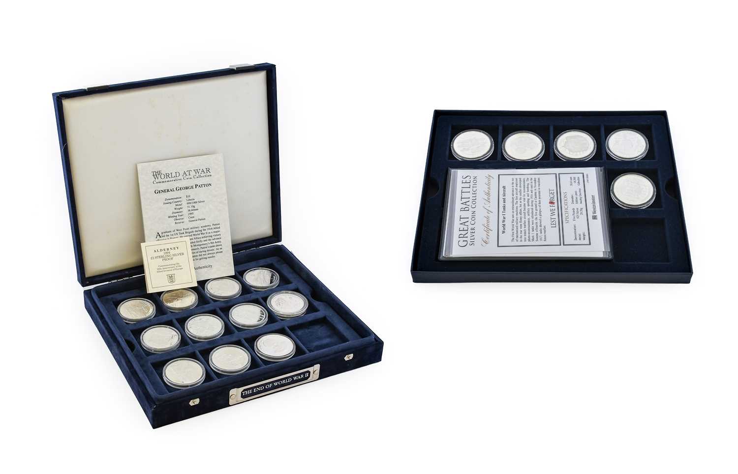 Lot 381 - Collection of Silver World War Commemorative