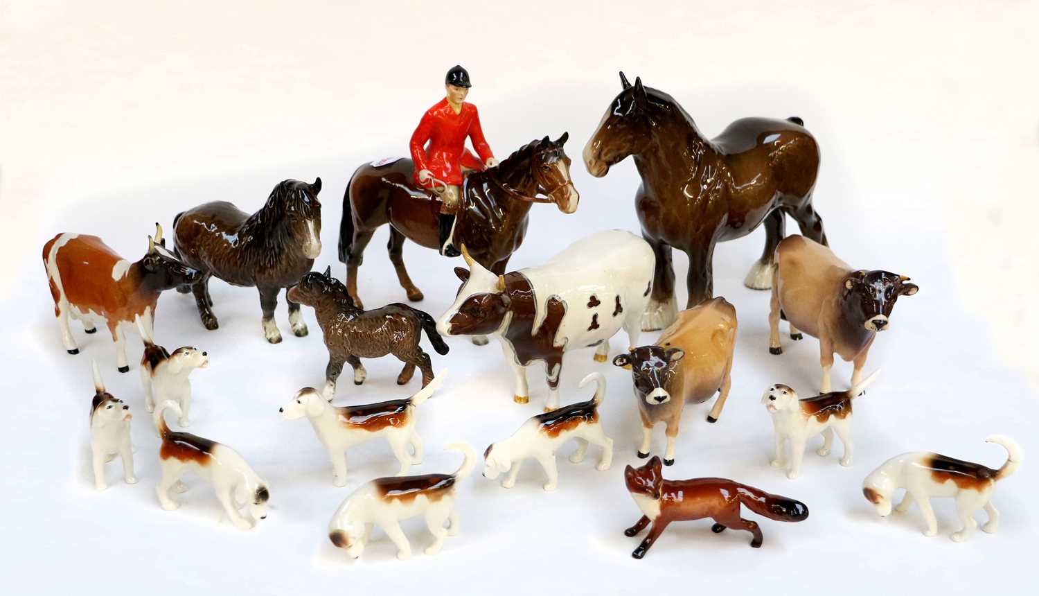 Lot 175 - Beswick Animals Including: Huntsman, Style