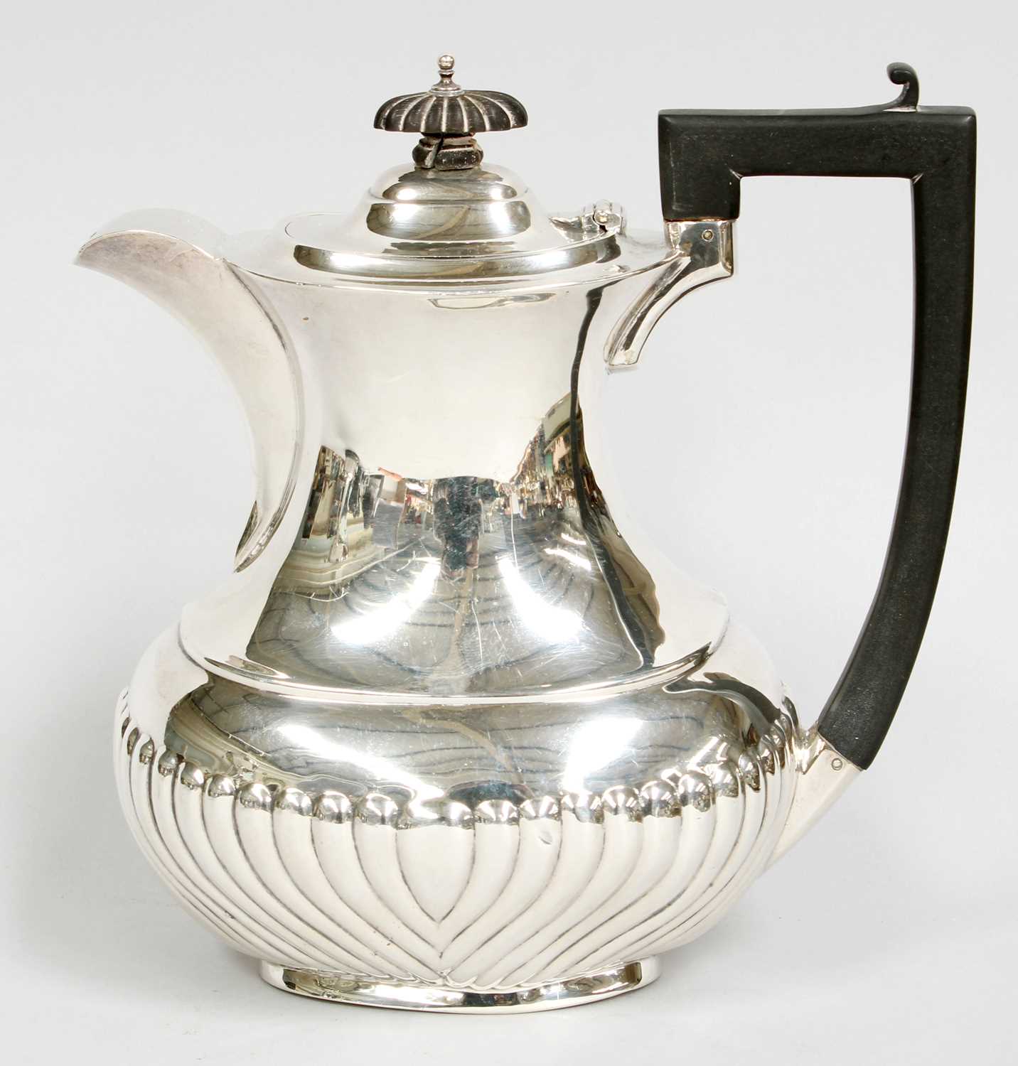 Lot 26 - A George V Silver Hot-Water Pot, by J. B.