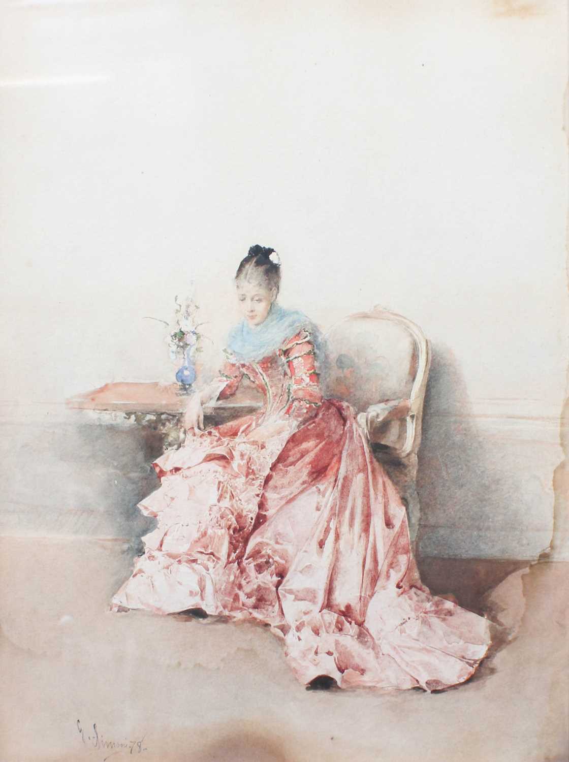 Lot 1006 - Gustavo Simoni (1845-1926) Italian Portrait