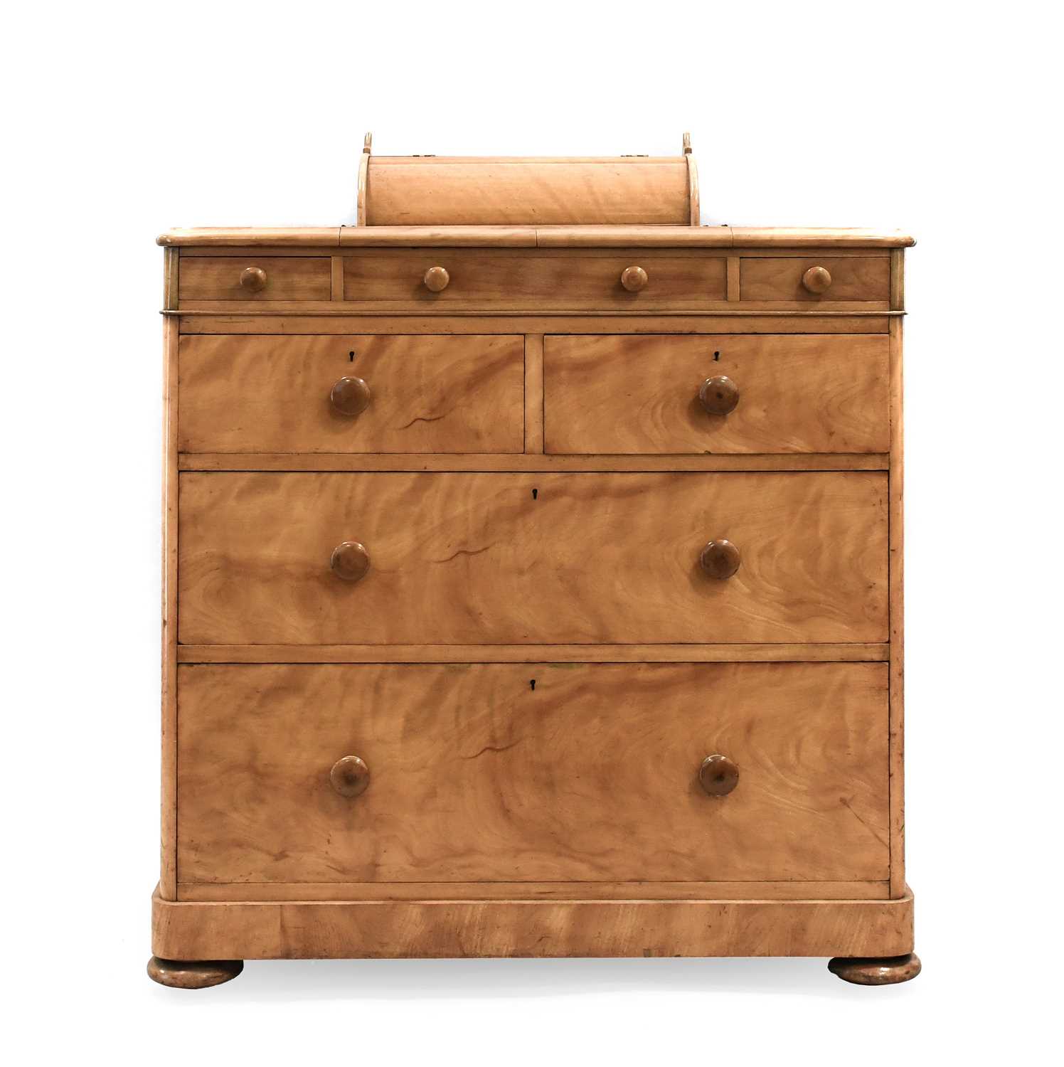 Lot 706 - A Victorian Satin Birch Dressing Chest, 3rd