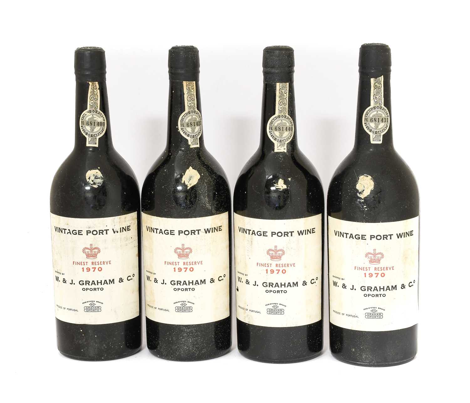 Lot 2155 - W.&J. Graham & Co. 1970 Vintage Port (4