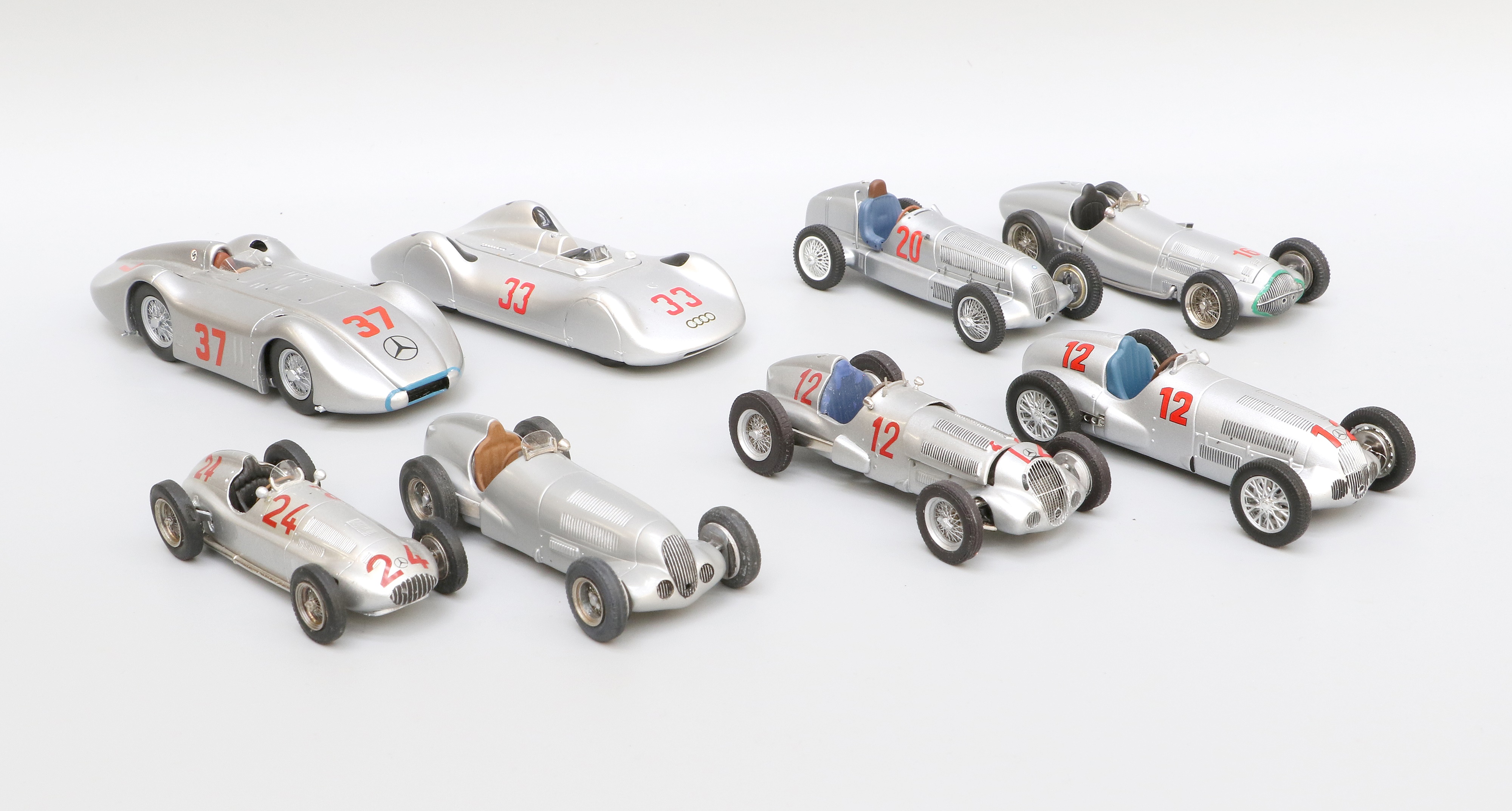 Lot 145 - Silver Arrows Model Racing Cars, Brumm Auto