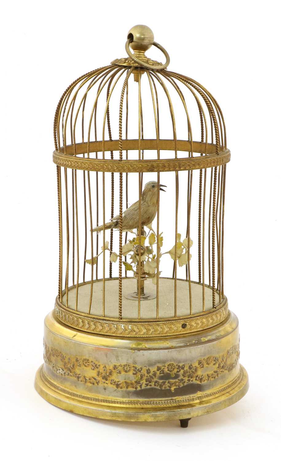 Lot 536 - A French Gilt Metal Singing Bird Cage, early