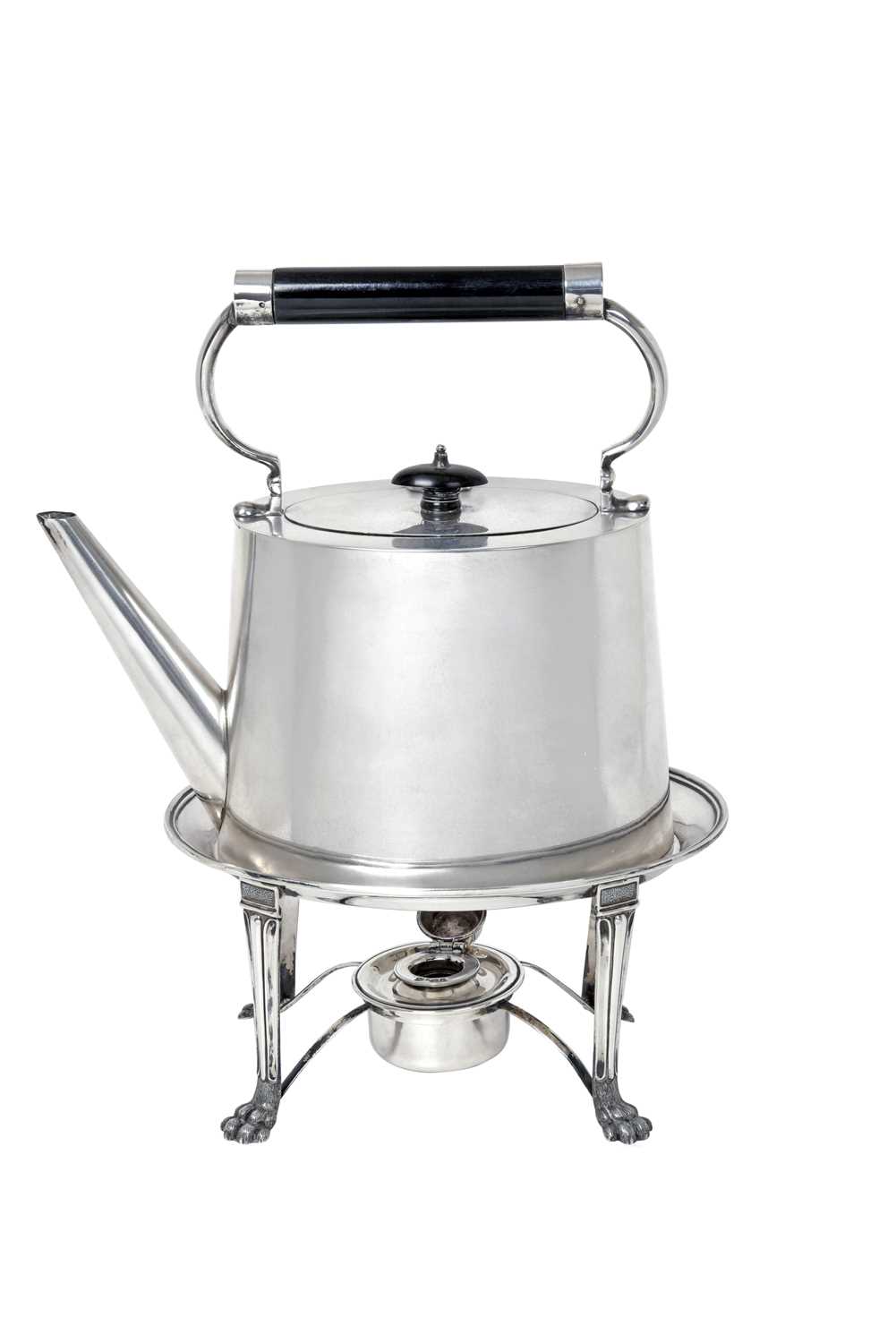 Lot 2053 - A Victorian Silver Kettle, Stand and Lamp,