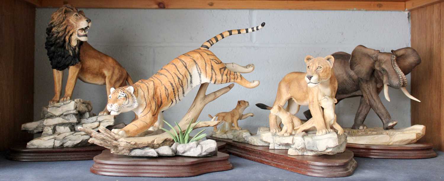Lot 188 - Border Fine Arts Big Cat Groups Comprising;