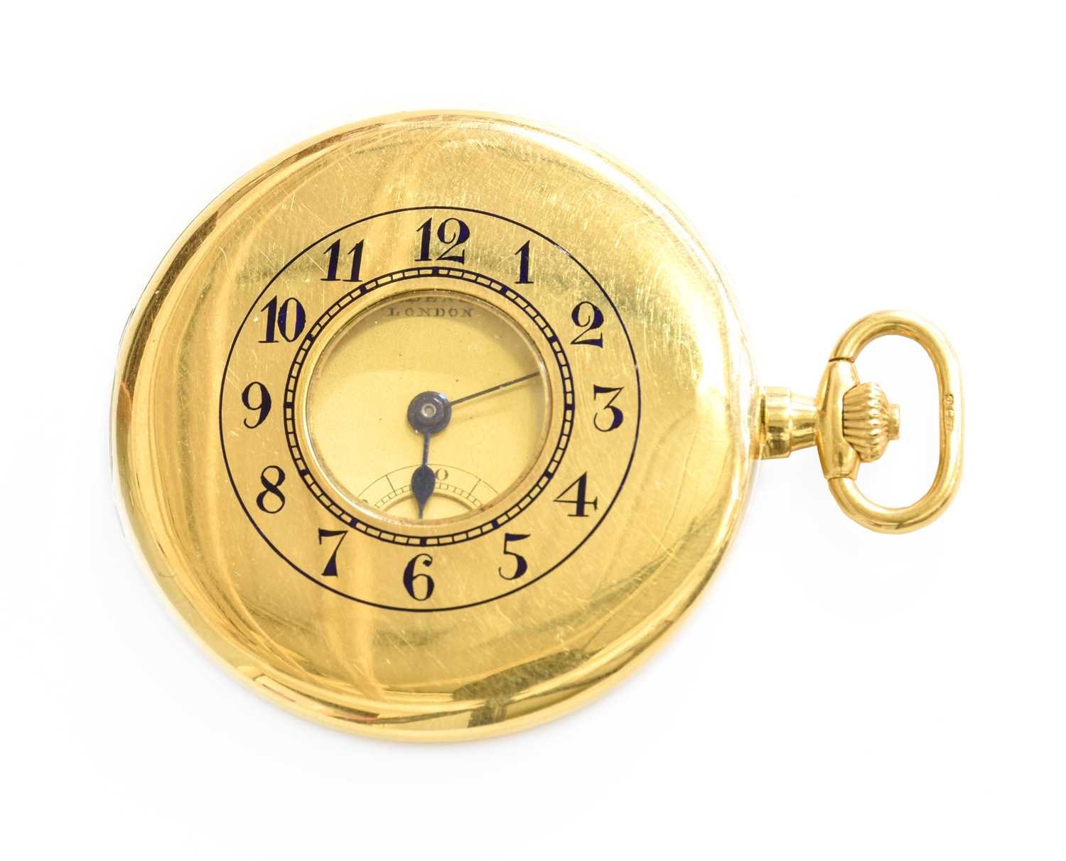 Lot 439 - An 18 Carat Gold Half Hunter Pocket Watch,