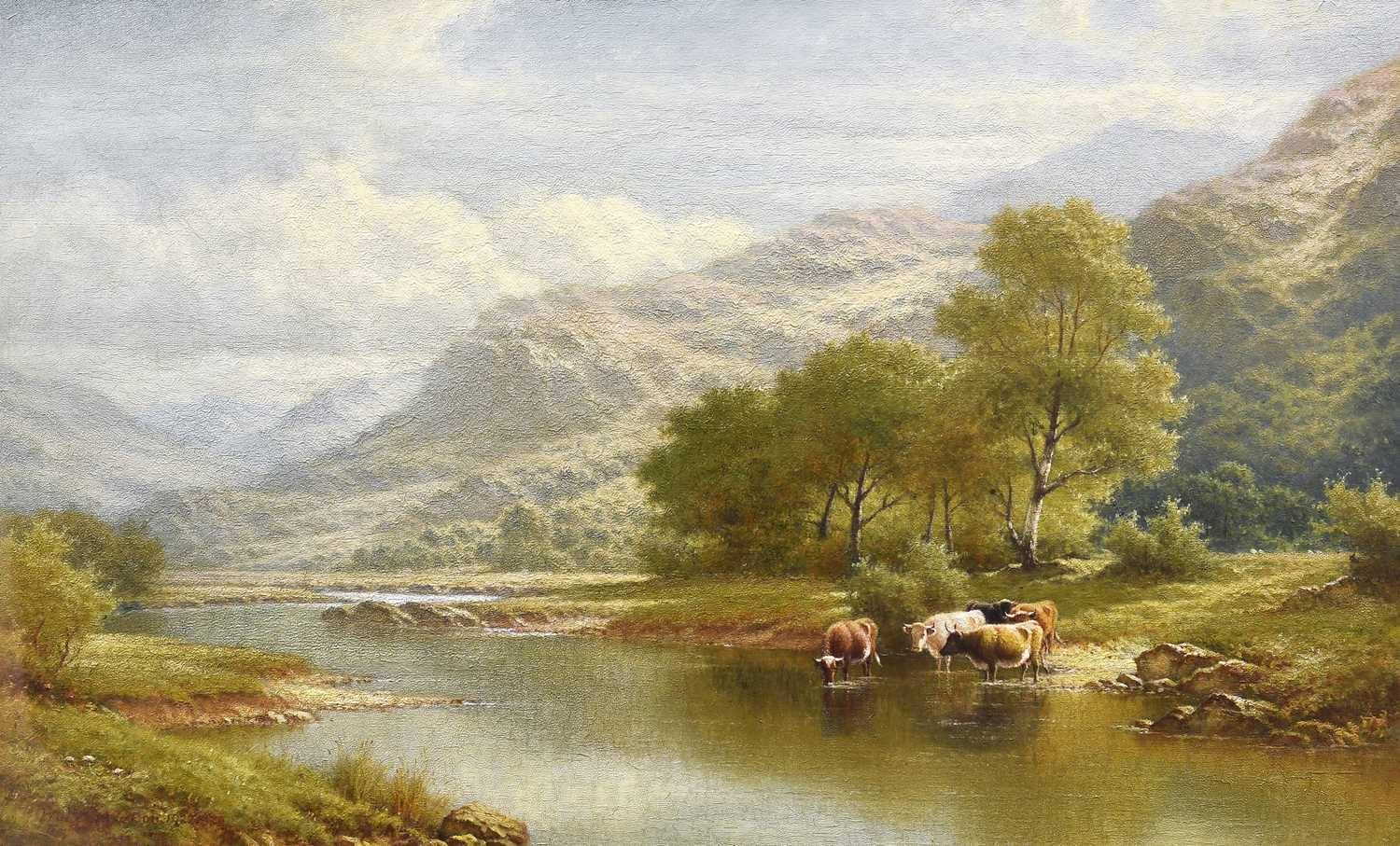 Lot 325 - Walter J Watson (1879-1979) Cattle watering