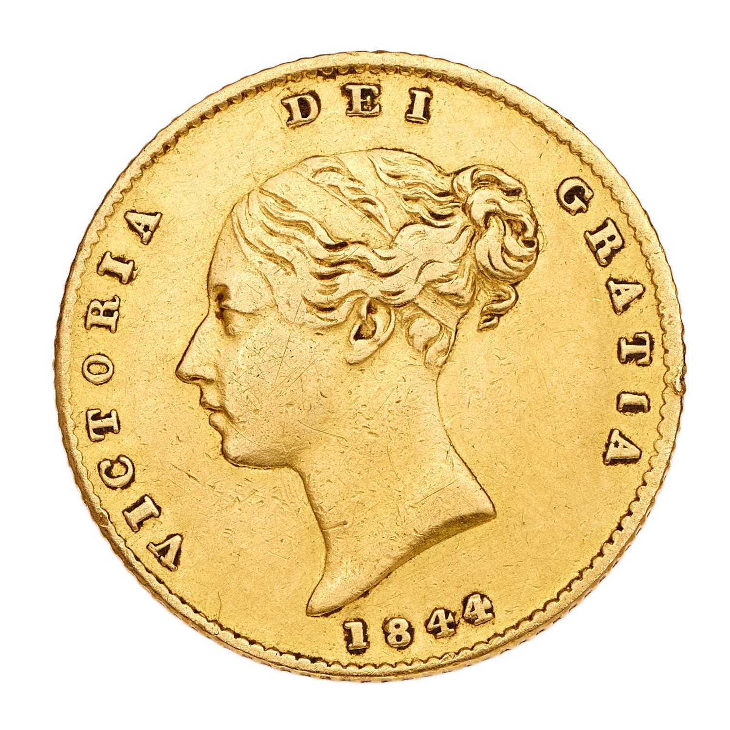 Lot 190 - Victoria, Half Sovereign 1844, obv. young
