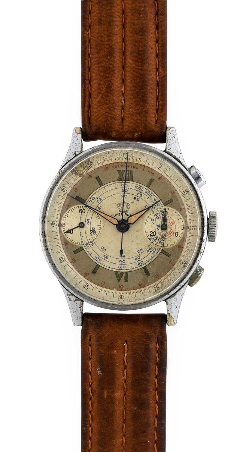 Lot 2224 - Super Royal: A Chrome Plated Chronograph