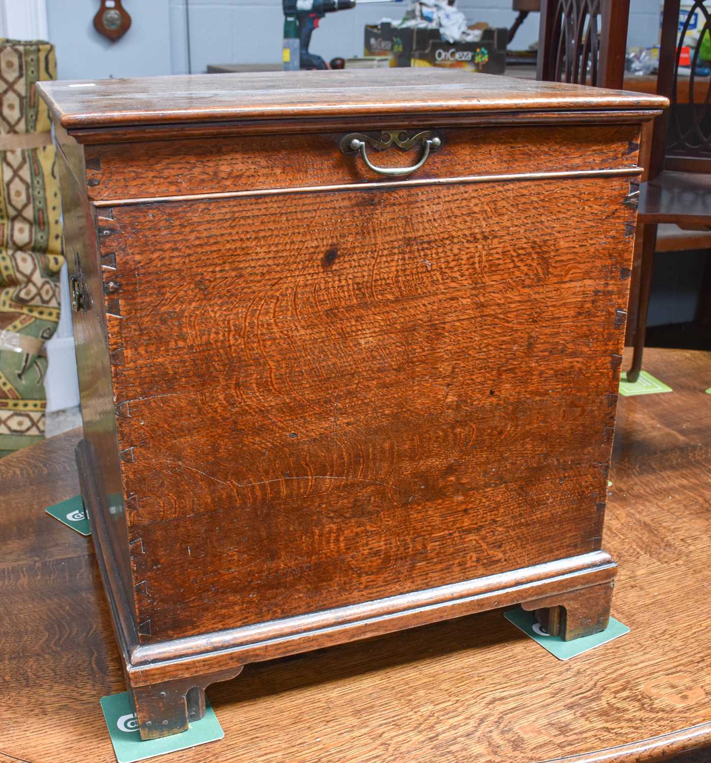 Lot 1281 - An 18th-century Oak Close Stool, with a