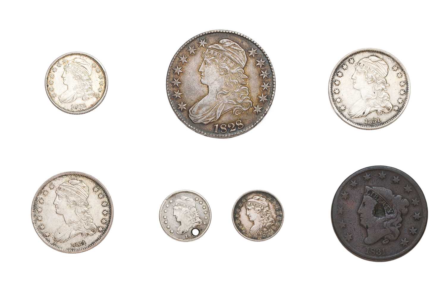 Lot 137 - Selection of Early 19th Century USA Coinage;