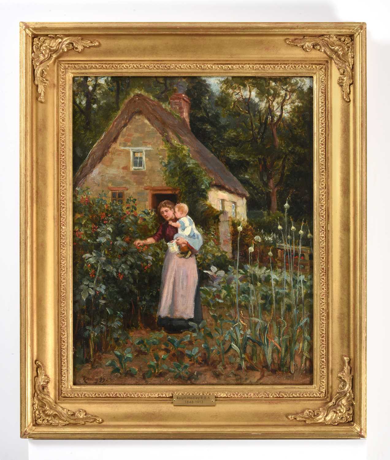 Lot 1062 - Ralph Hedley (1848-1913) Raspberry picking