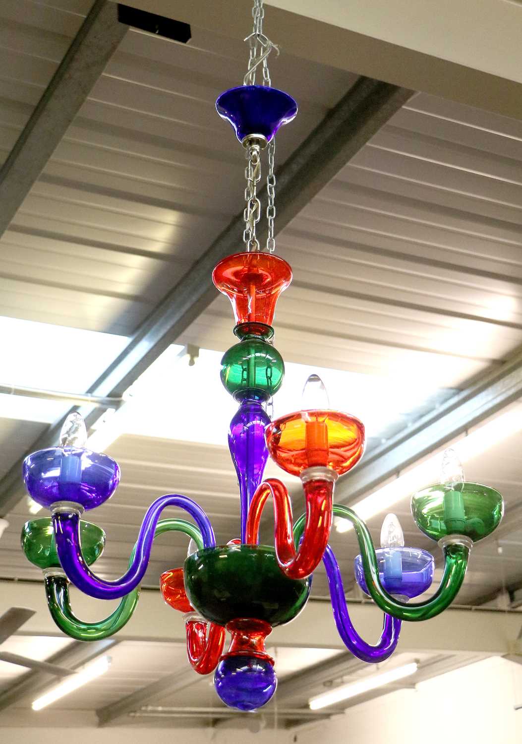 Lot 1264 - A Signoretti Murano Glass Six Light