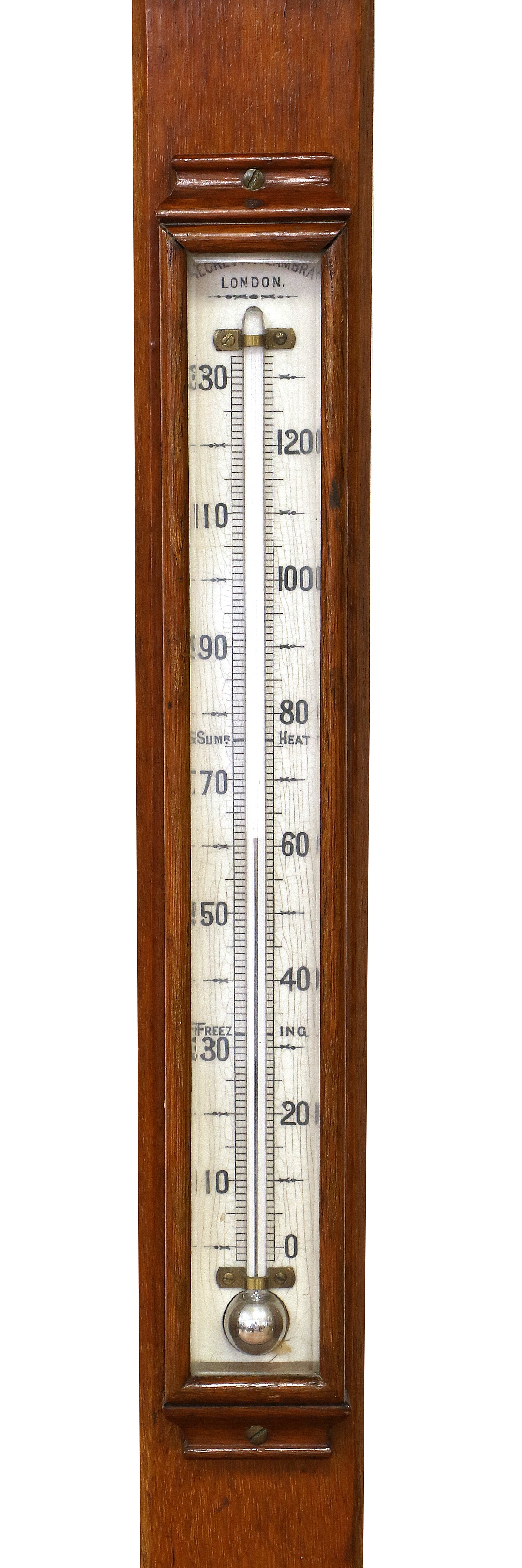 Lot 704 - An Oak Admiral Fitzroy Storm Stick Barometer,
