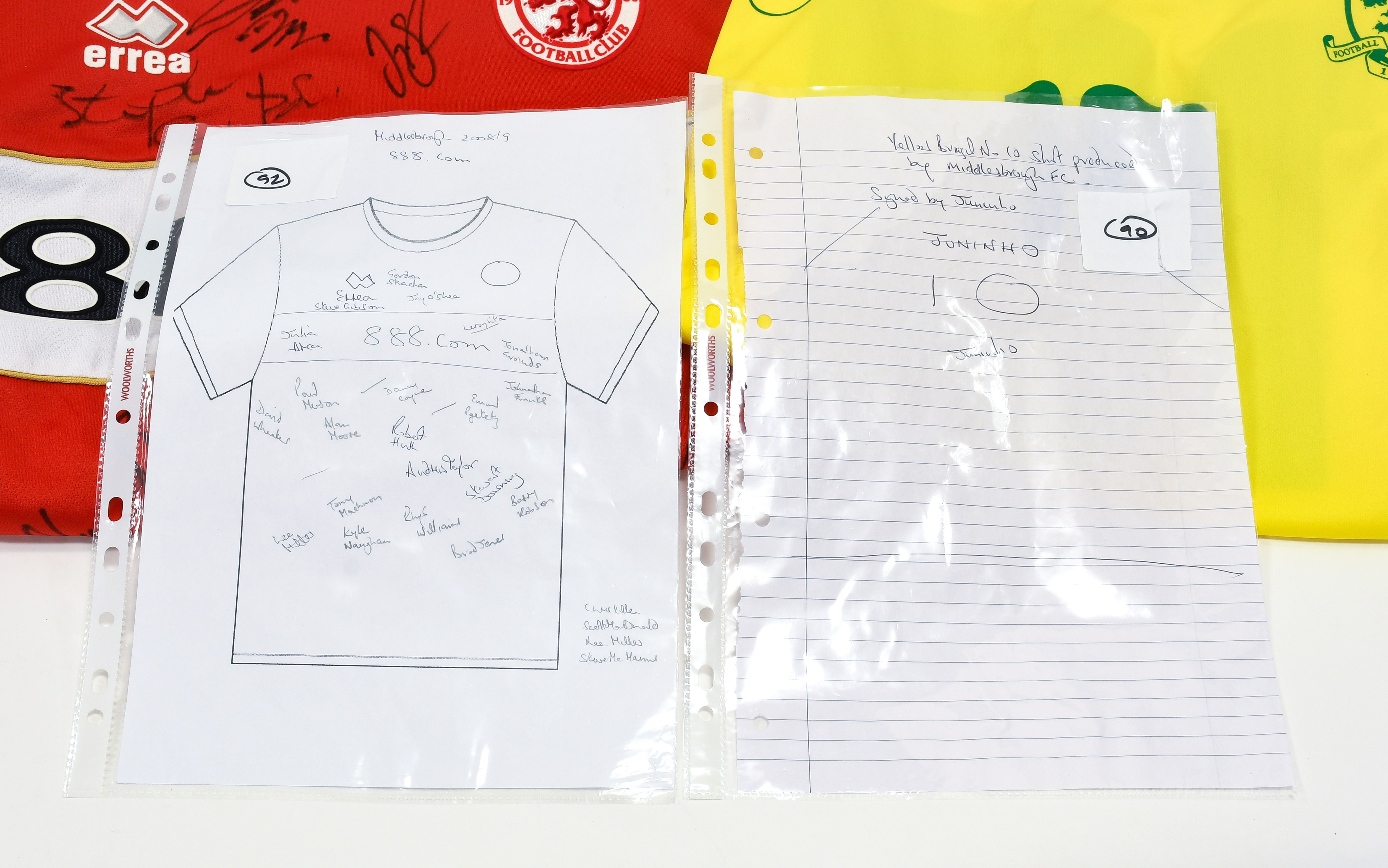 Lot 32 - Middlesbrough Football Club Signed Replica