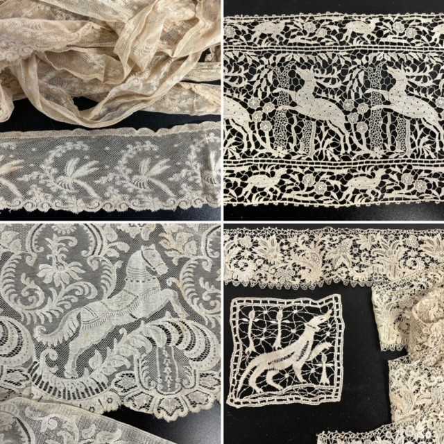 Lot 2087 - Assorted Decorative Lace Depicting Animal