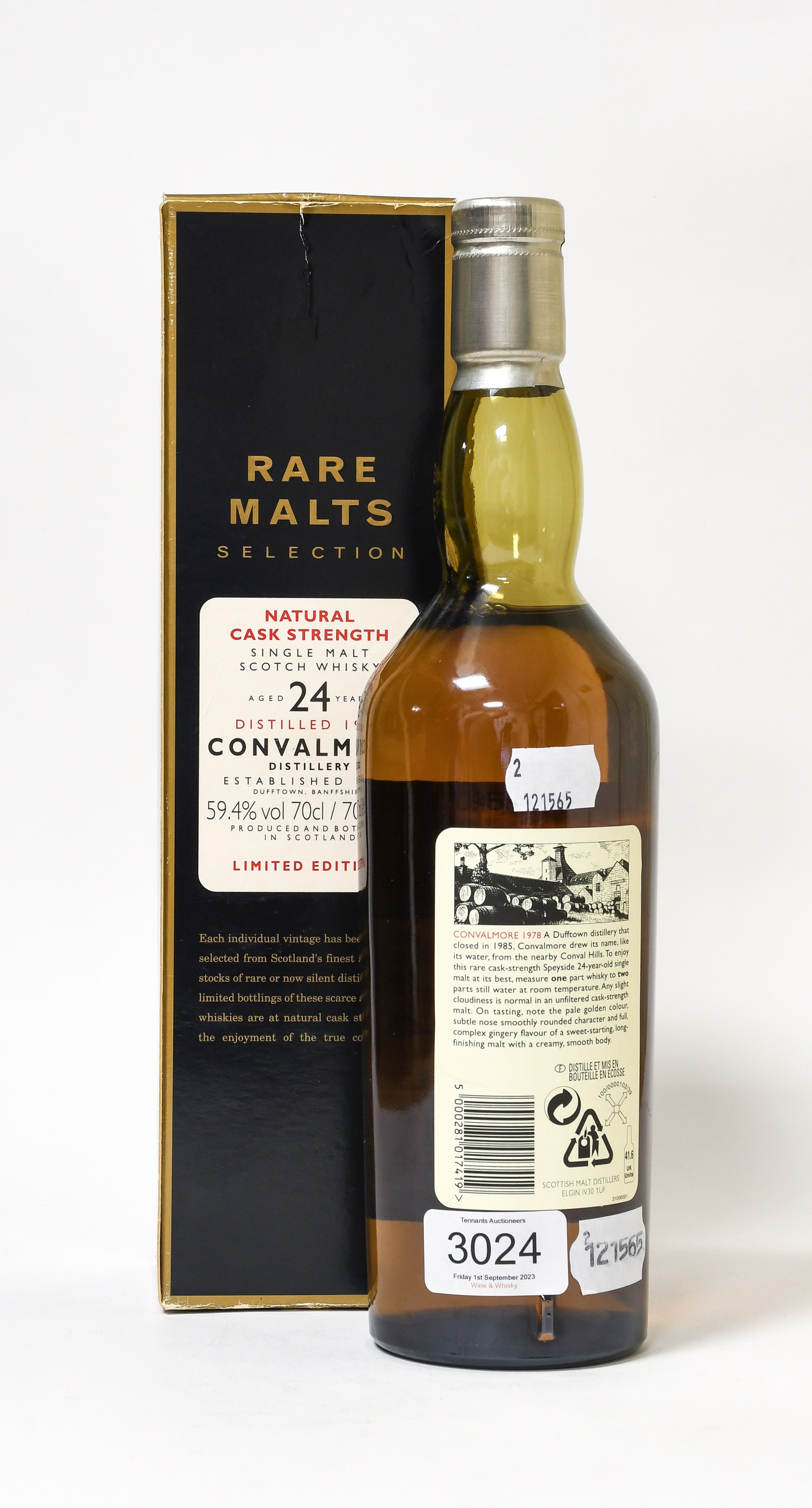 Lot 3024 - Convalmore 24 Year Old Single Malt Scotch