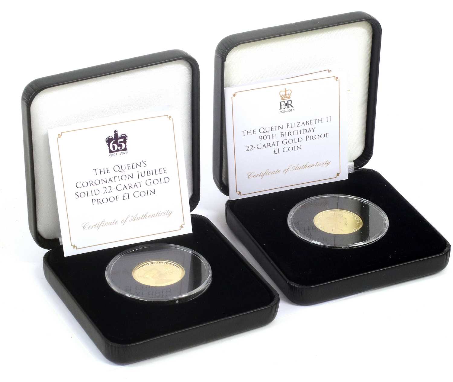 Lot 285 - 2x Gold Proof Coins, comprising; Alderney,