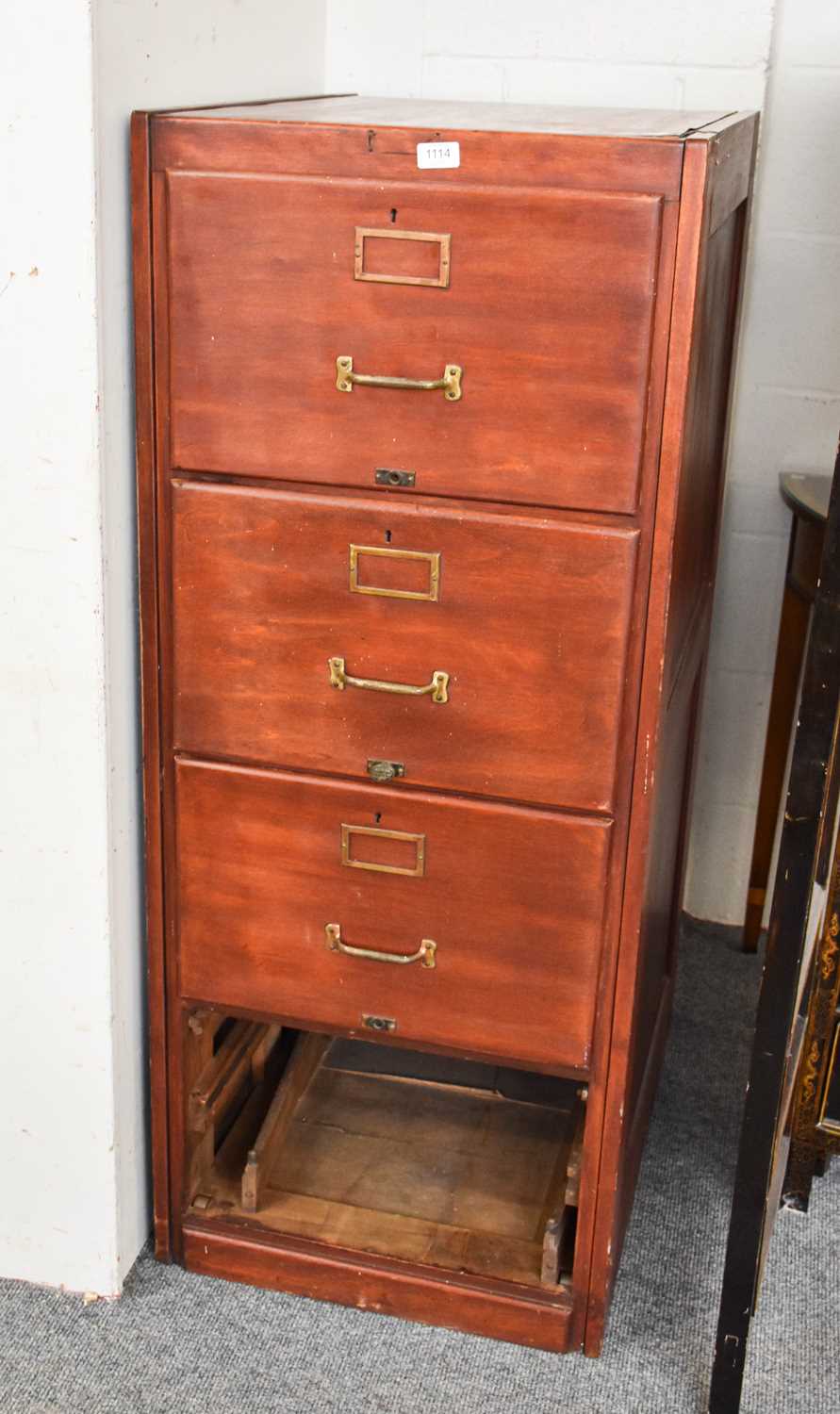 Lot 1310 - A Vintage Filing Cabinet, 54cm by 70cm by