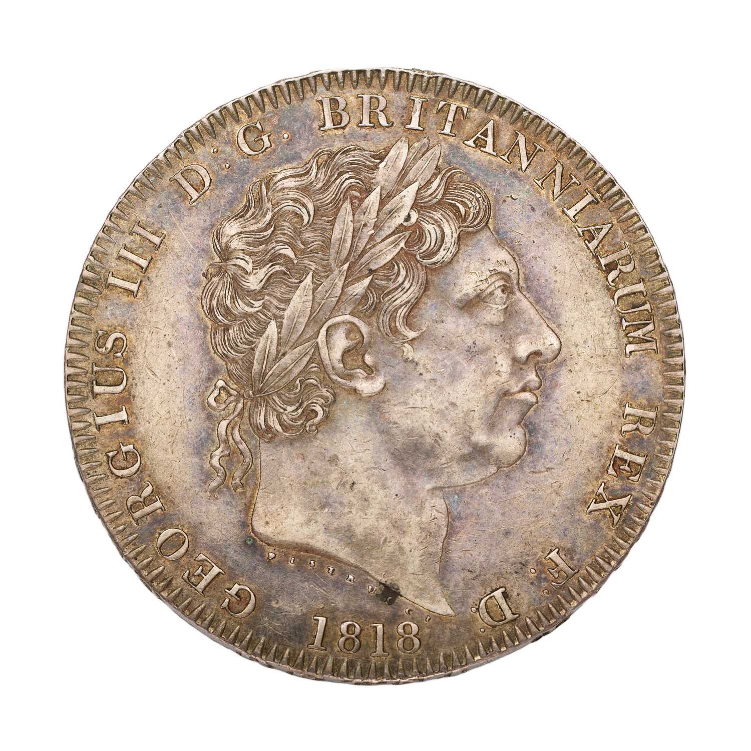 Lot 141 - George III, Crown 1818, LVIII, (Bull 2005,