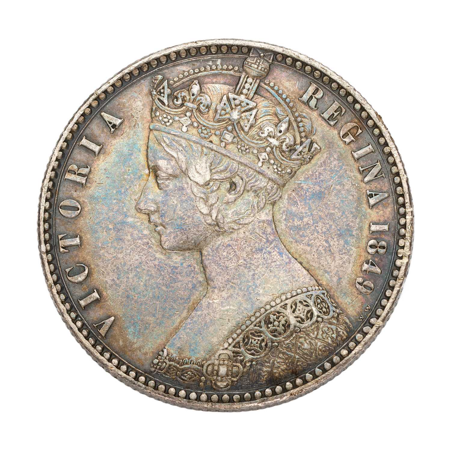 Lot 209 - Victoria, 'Godless' Florin 1849, (Bull 2815,